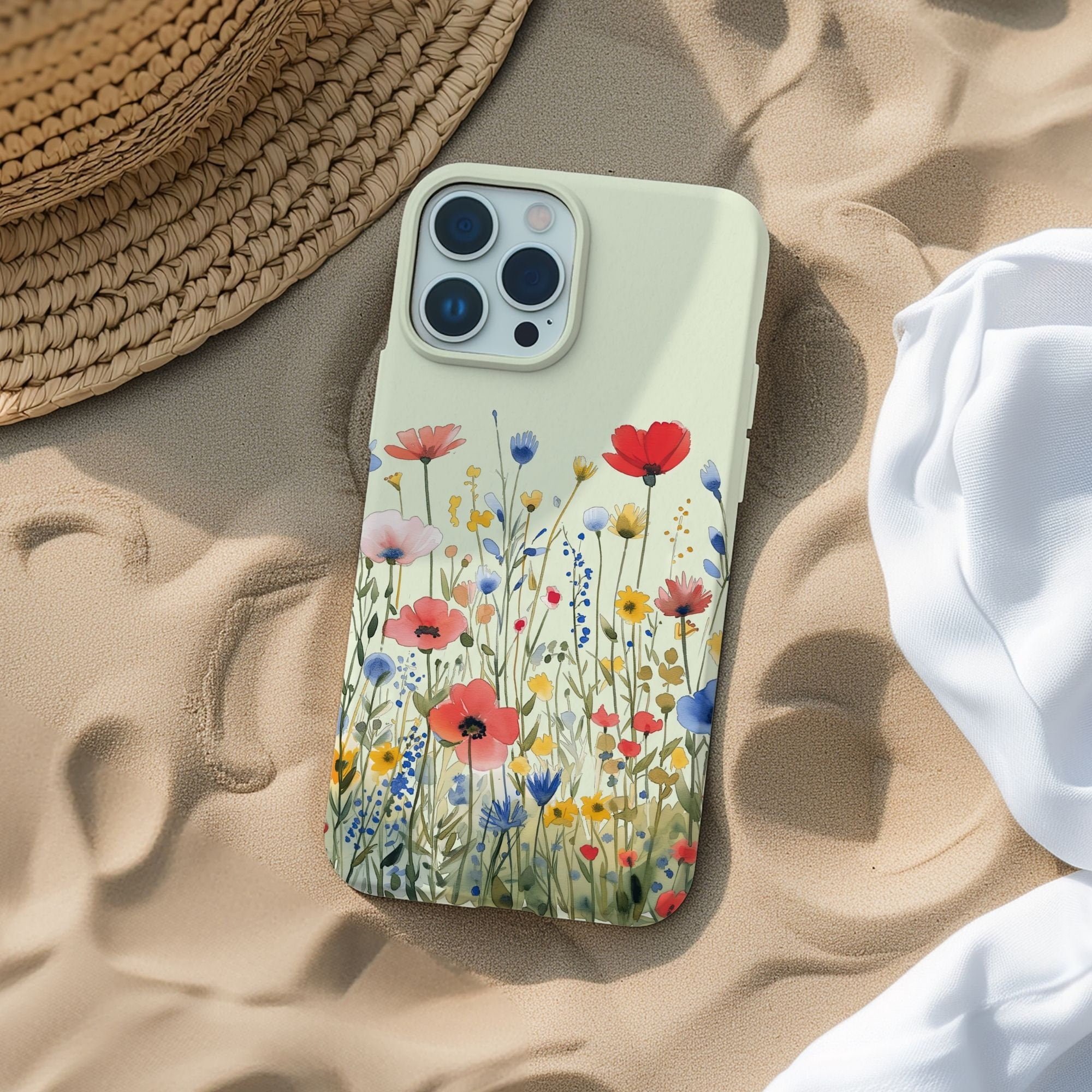 Wildflower Meadow Watercolor Floral Case for iPhone 17 through 11 Pro ...