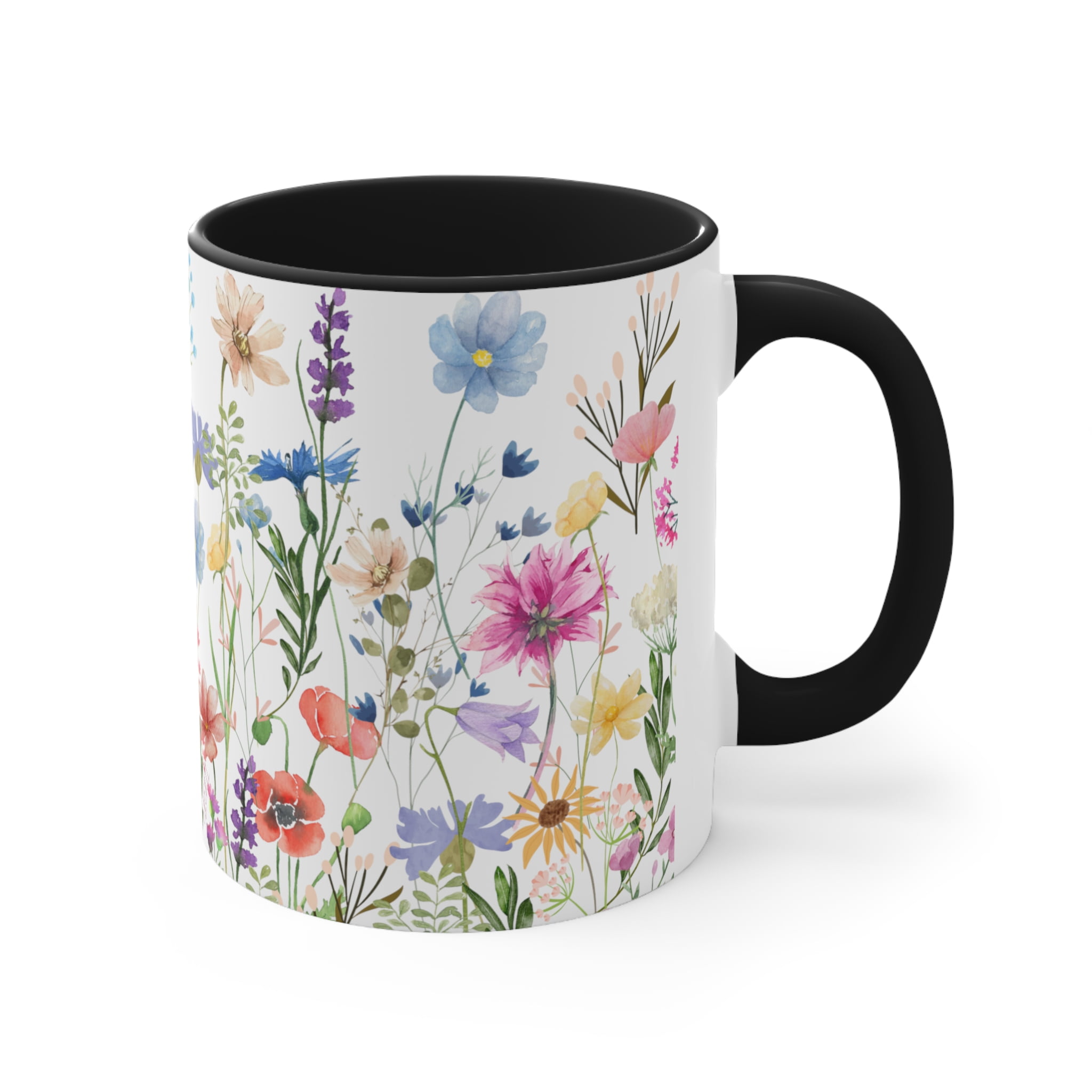 Wildflower Mug, Pressed Flower Cottagecore Mug, Vintage Botanical ...