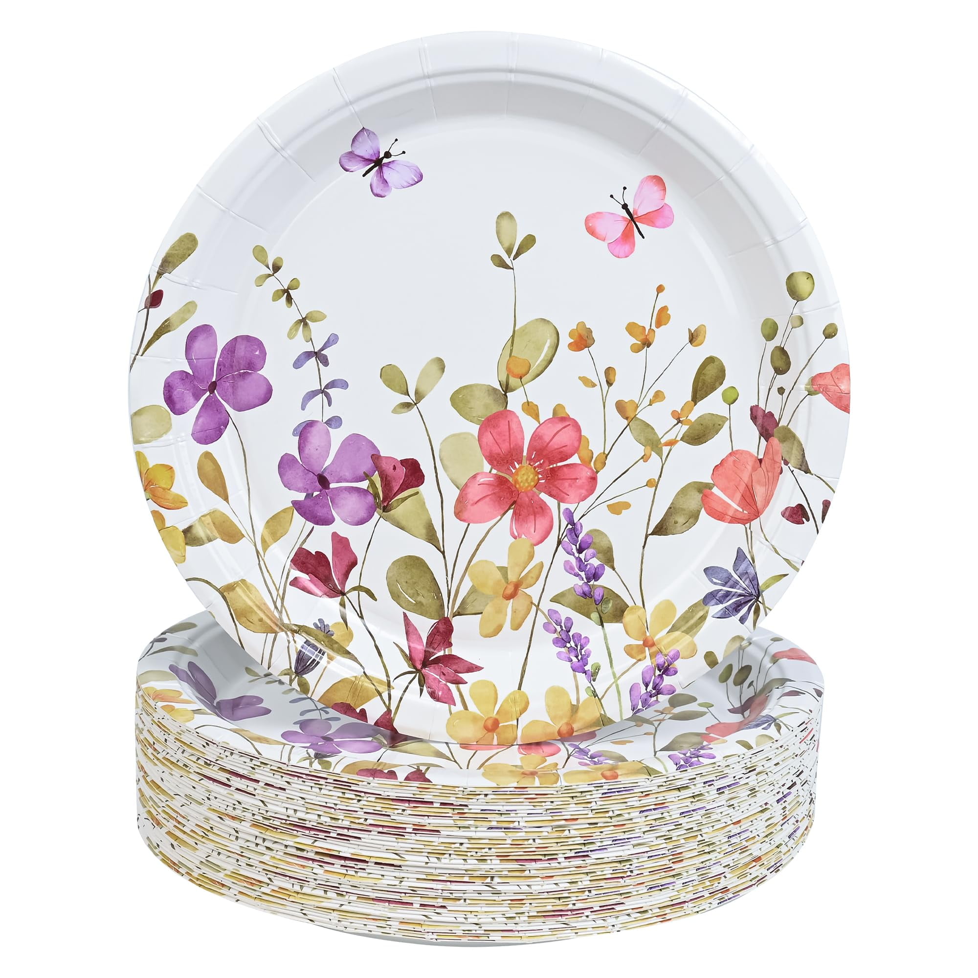 Wildflower Paper Plates Vintage SSF20 Wild Flowers Disposable Party ...