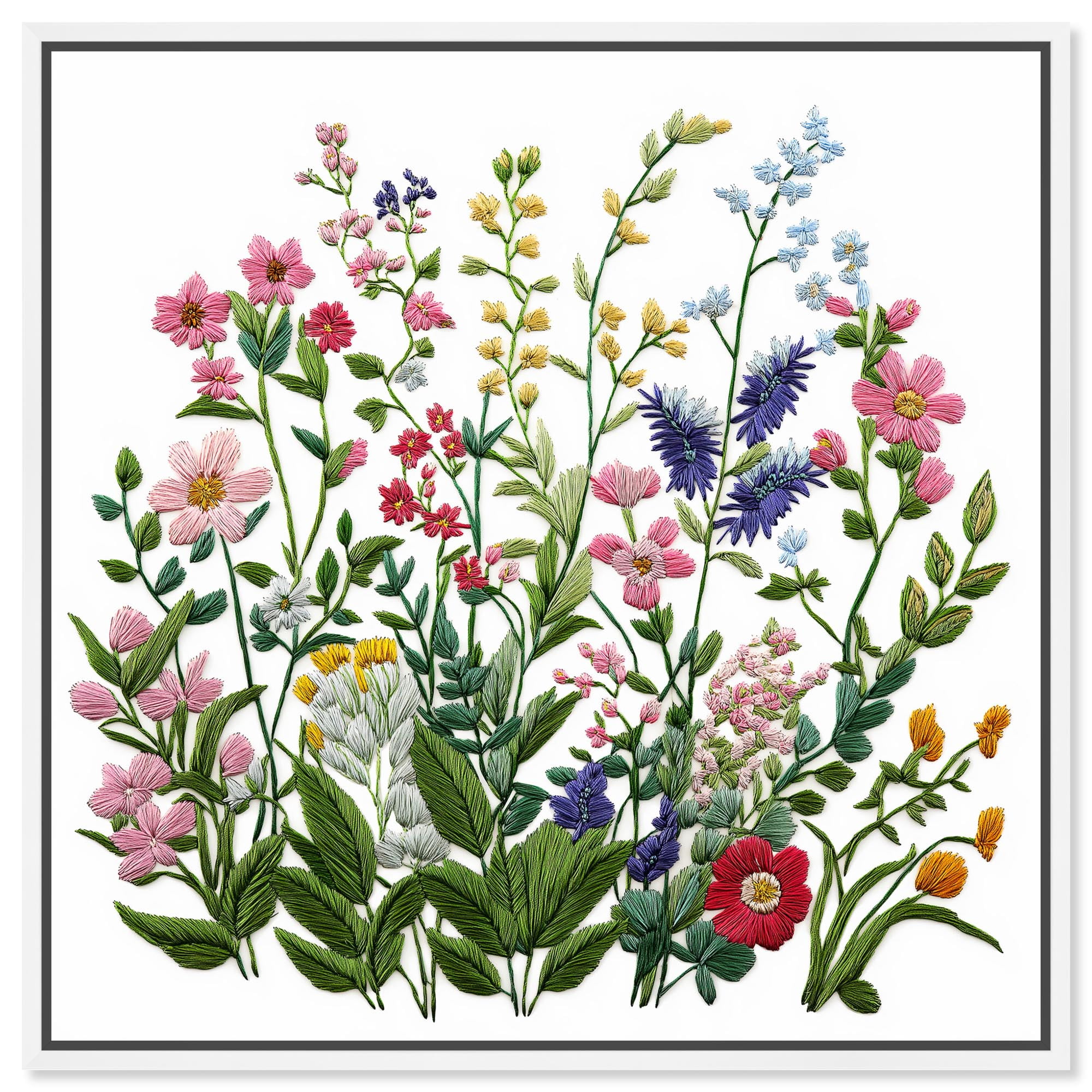 Wildflower Patch II Canvas Floral Prints by Art Remedy, White Frame, 30 ...