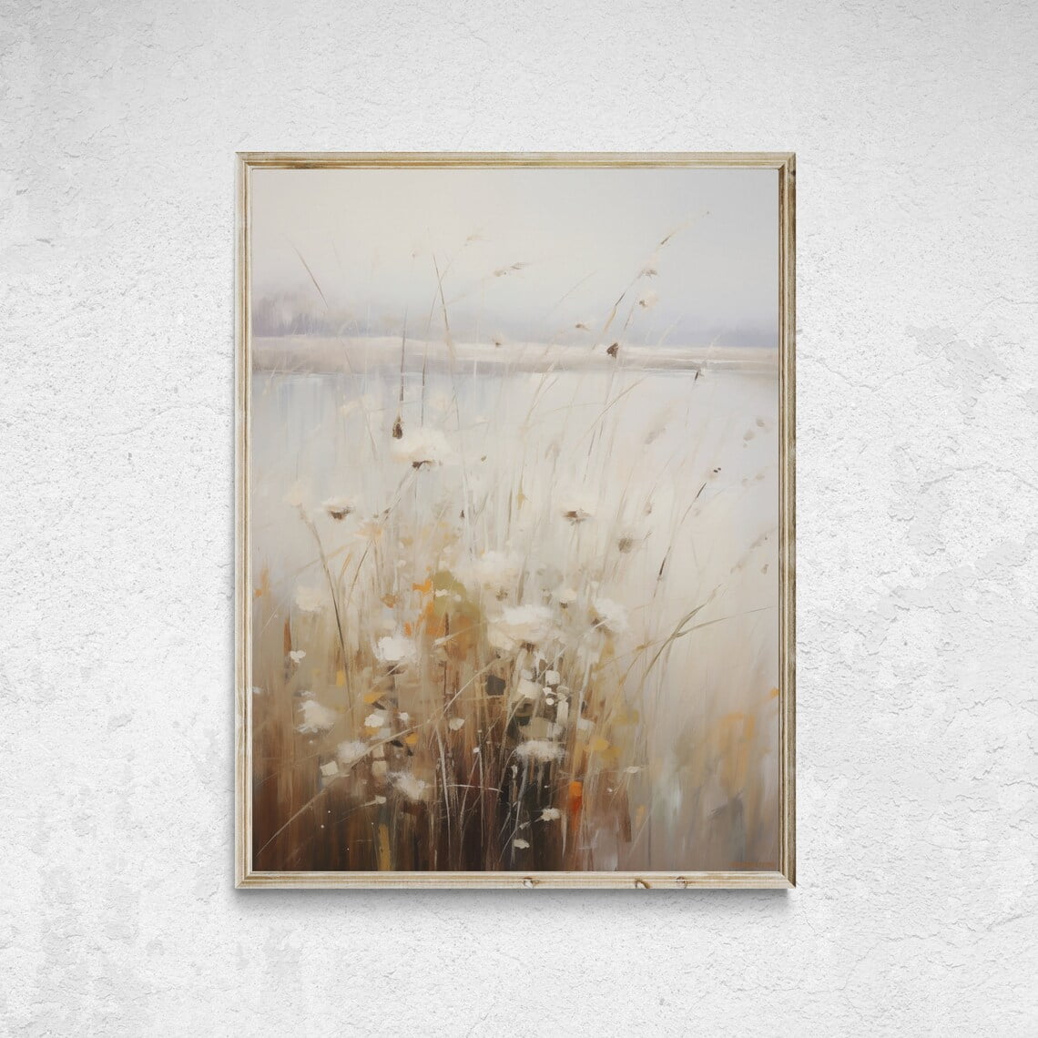 Wildflower Print Nature Painting Wildflower Field Vintage Landscape ...
