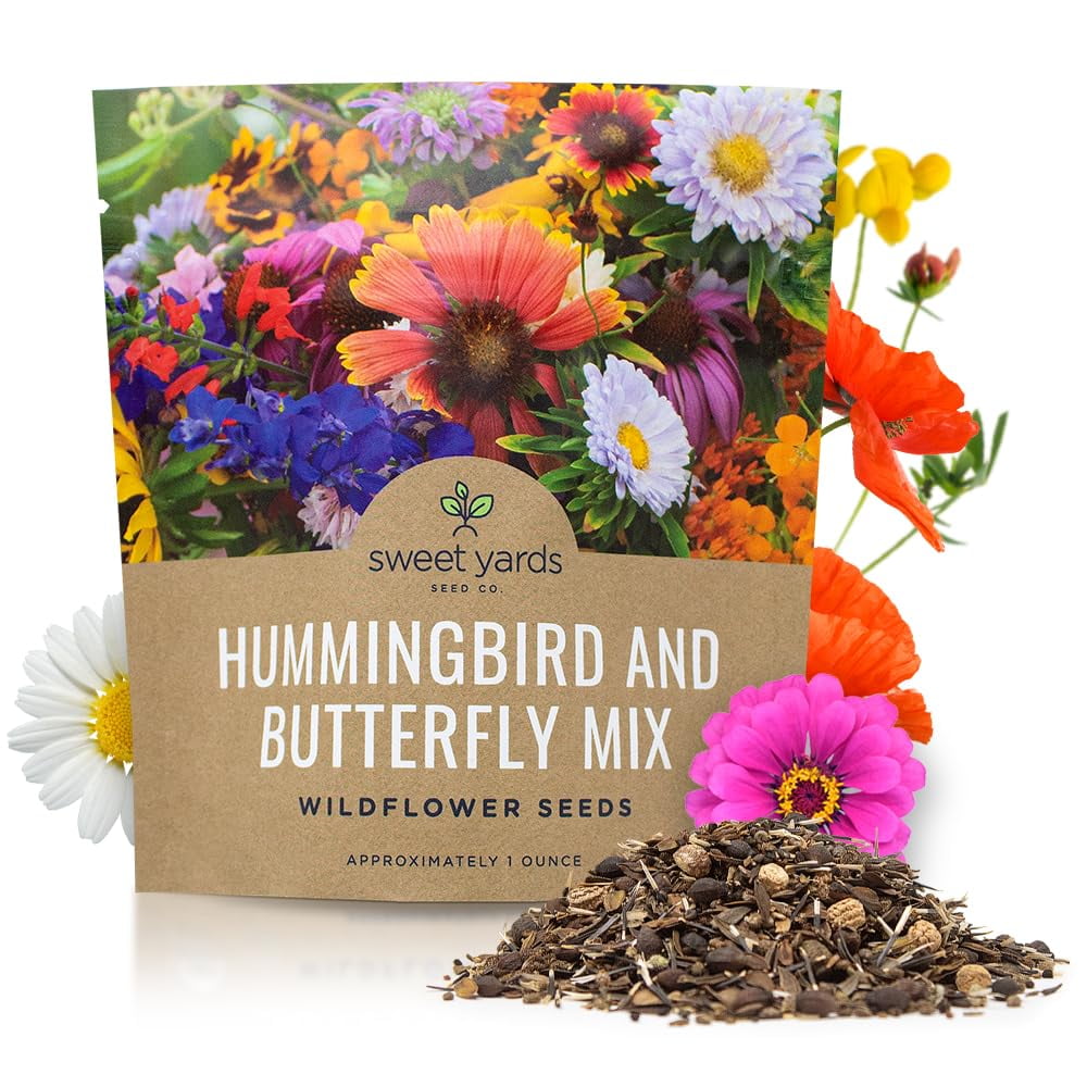 Wildflower Seeds Butterfly and CI30 Humming Bird Mix - Large 1 Ounce ...