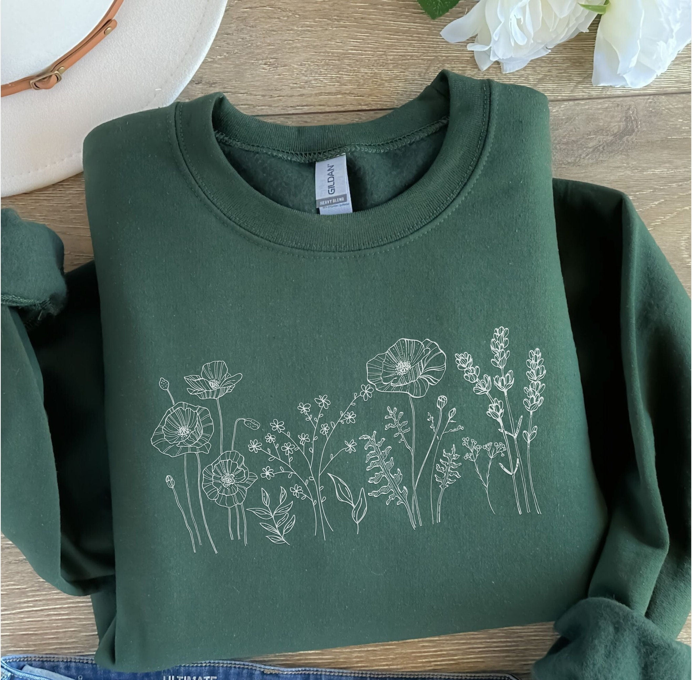 Wildflower Shirt, Nature Shirt, Botanical Shirt, Plant T-Shirt, Plant ...