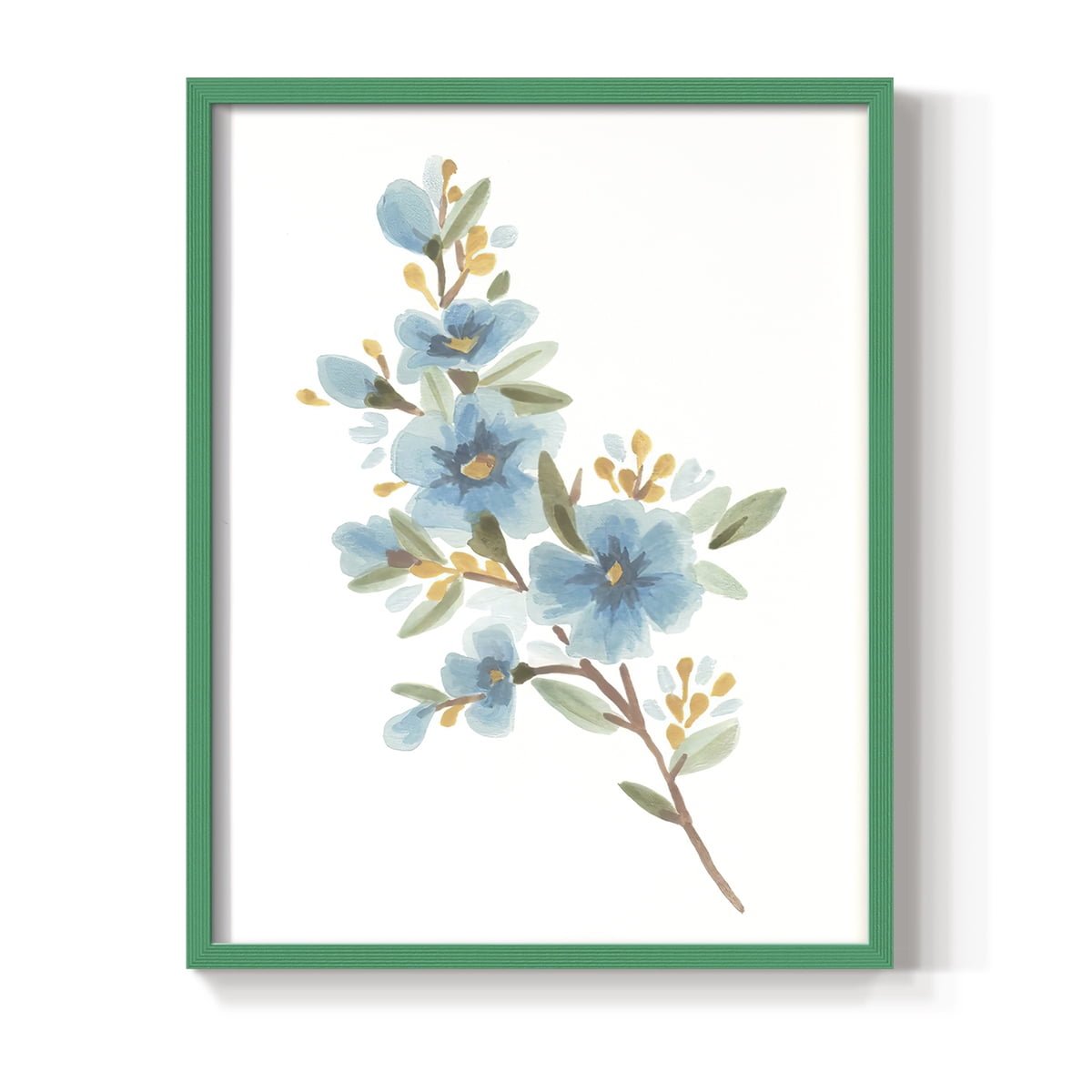 Wildflower Sprig I Framed Print - Solid Wood in Single Picture Frame ...