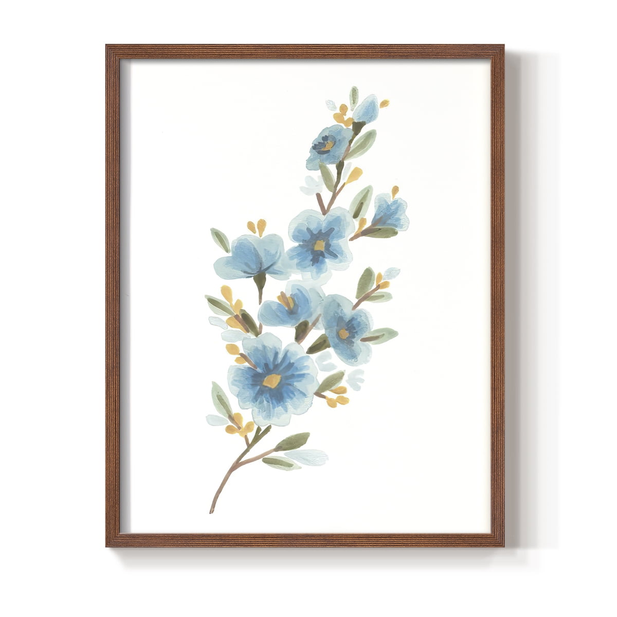 Wildflower Sprig II Framed Print - Solid Wood in Single Picture Frame ...