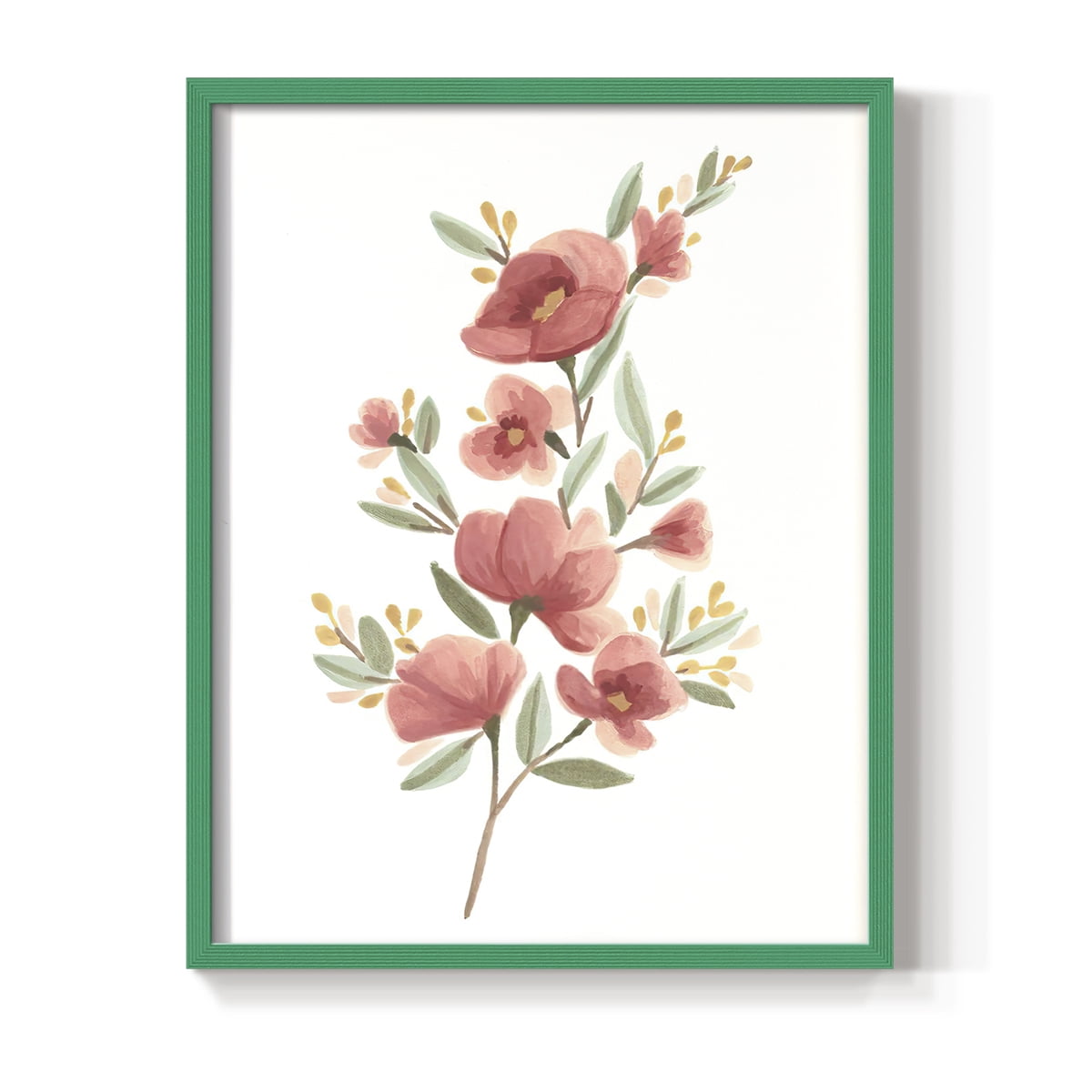 Wildflower Sprig III Framed Print - Solid Wood in Single Picture Frame ...