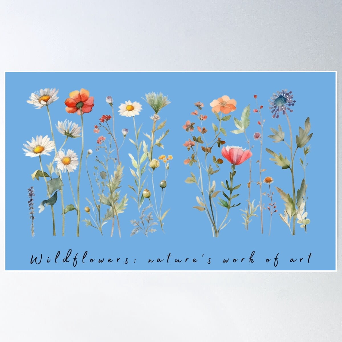 Wildflower Watercolor Art Print | Botanical Illustration | Nature ...