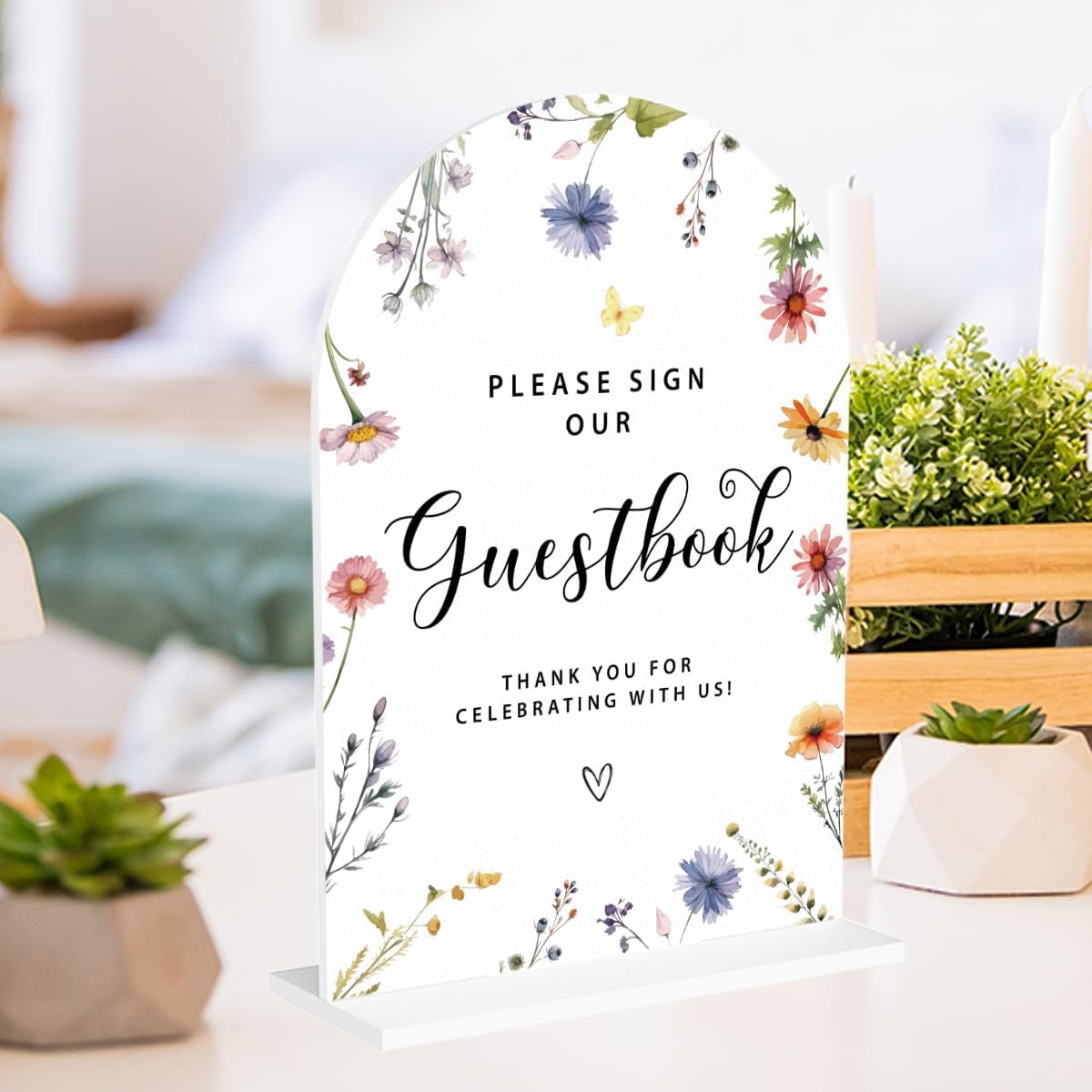 Wildflower Wedding Decor Table Sign - Gorgeous Table Top Signs for ...