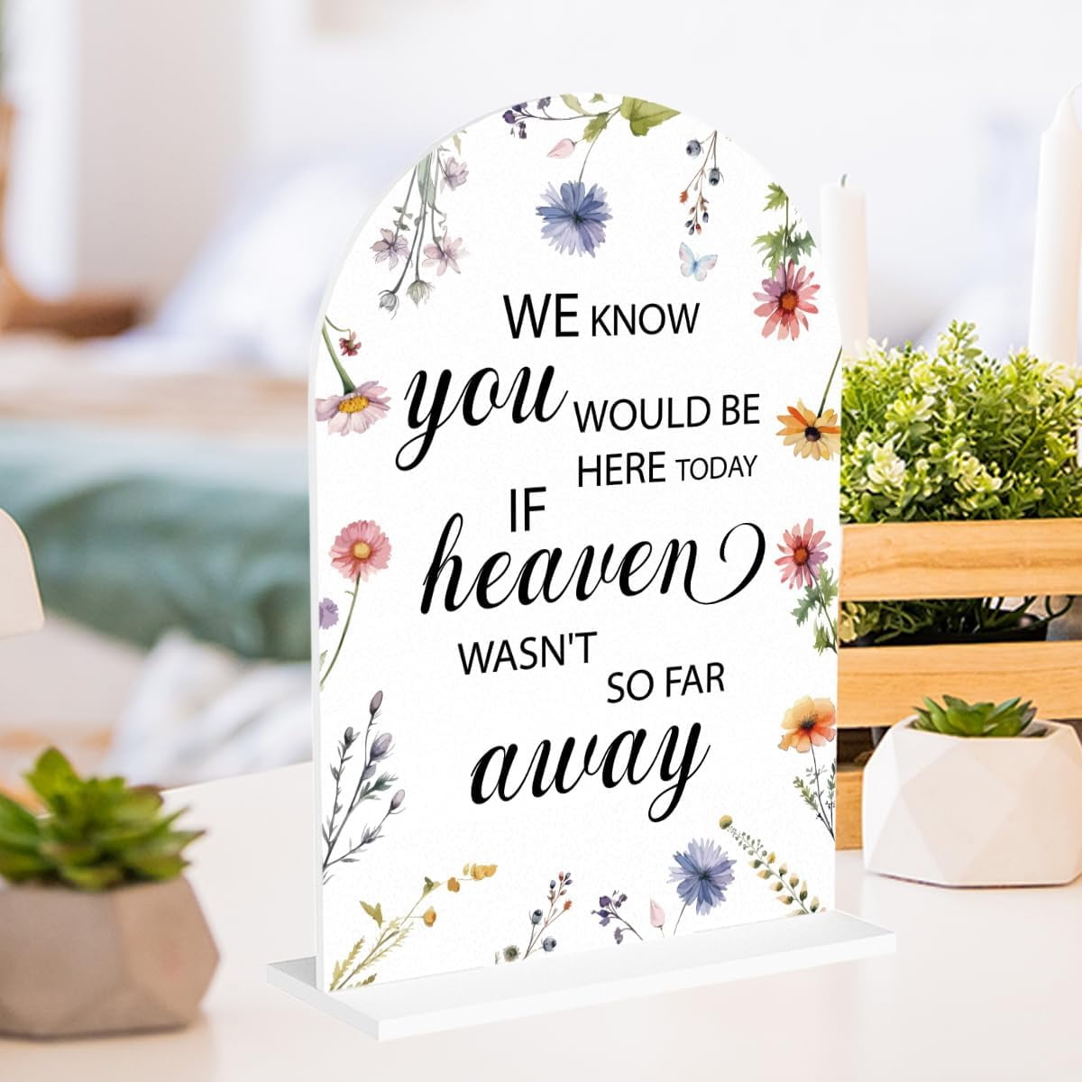 Wildflower Wedding Decor Table Sign - Lovely Acrylic Table Top Signs ...