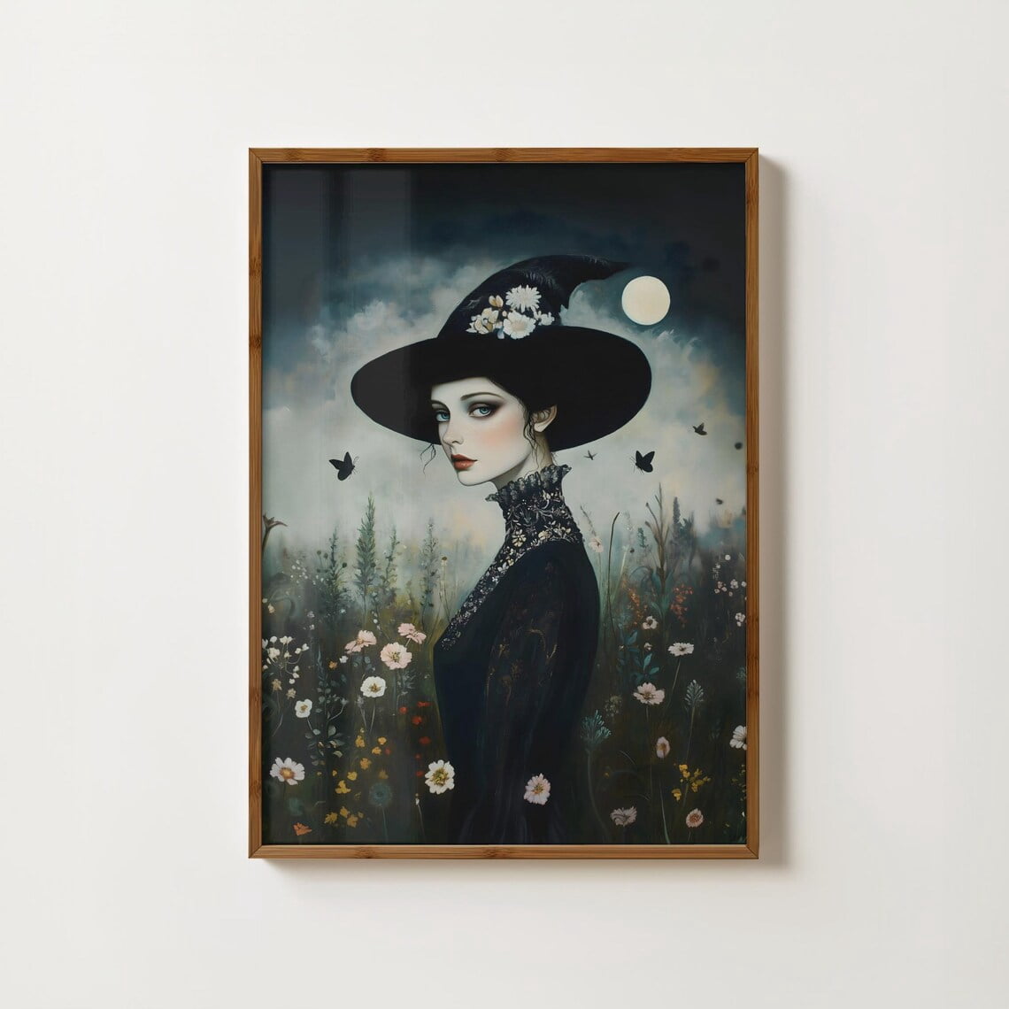 Wildflower Witch Print Floral Witch Witchy Wall Art Dark Arts Vintage ...