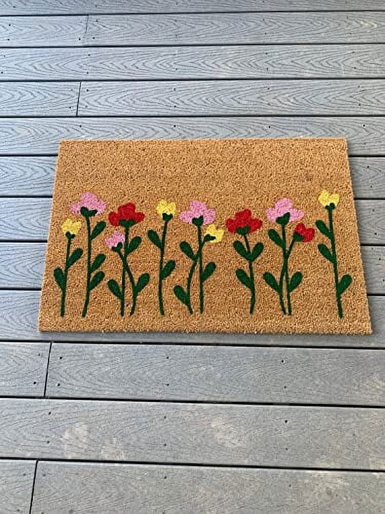 Wildflower mat Cute Floral Front Doormat Welcome Doormat Entryway Rugs ...