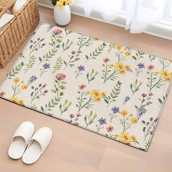 2x3 Ft Entryway Area Rug, Sunflowers Kitchen Rug Runner Washable Floor ...