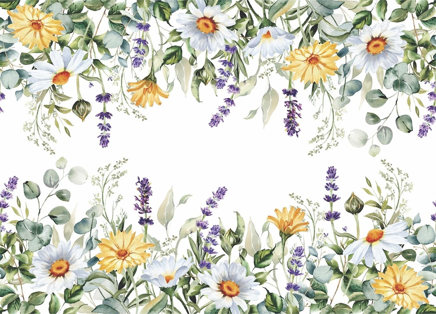 Wildflowers Border Rice Paper, MMF7 11.5 x 16 inch (3pc) - Mulberry ...