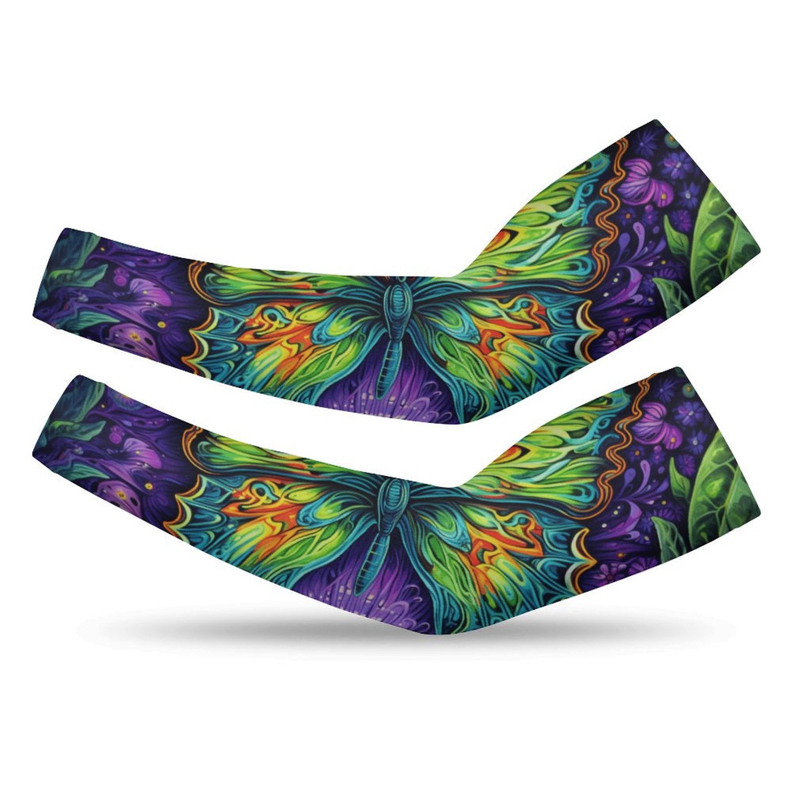 Wildflowers Butterfly Gardening Sleeves Farm Sun Protection Arm Cooling ...