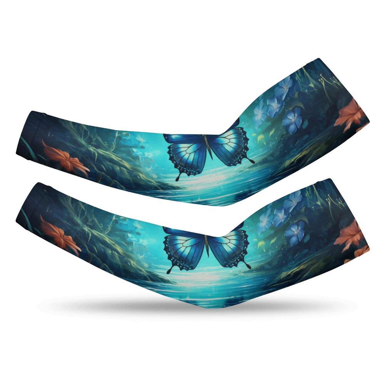 Wildflowers Butterfly Gardening Sleeves Farm Sun Protection Arm Cooling ...