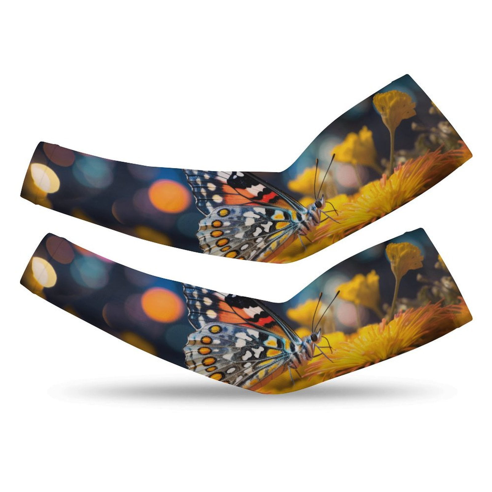 Wildflowers Butterfly Gardening Sleeves Farm Sun Protection Arm Cooling ...
