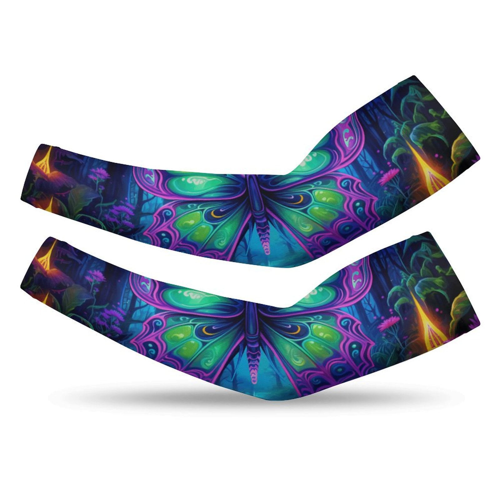 Wildflowers Butterfly Gardening Sleeves Farm Sun Protection Arm Cooling ...