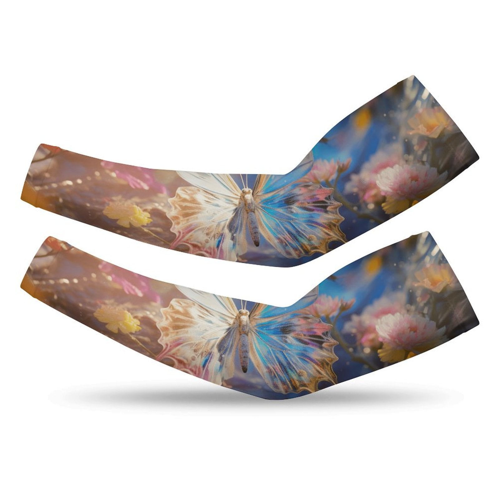 Wildflowers Butterfly Gardening Sleeves Farm Sun Protection Arm Cooling ...