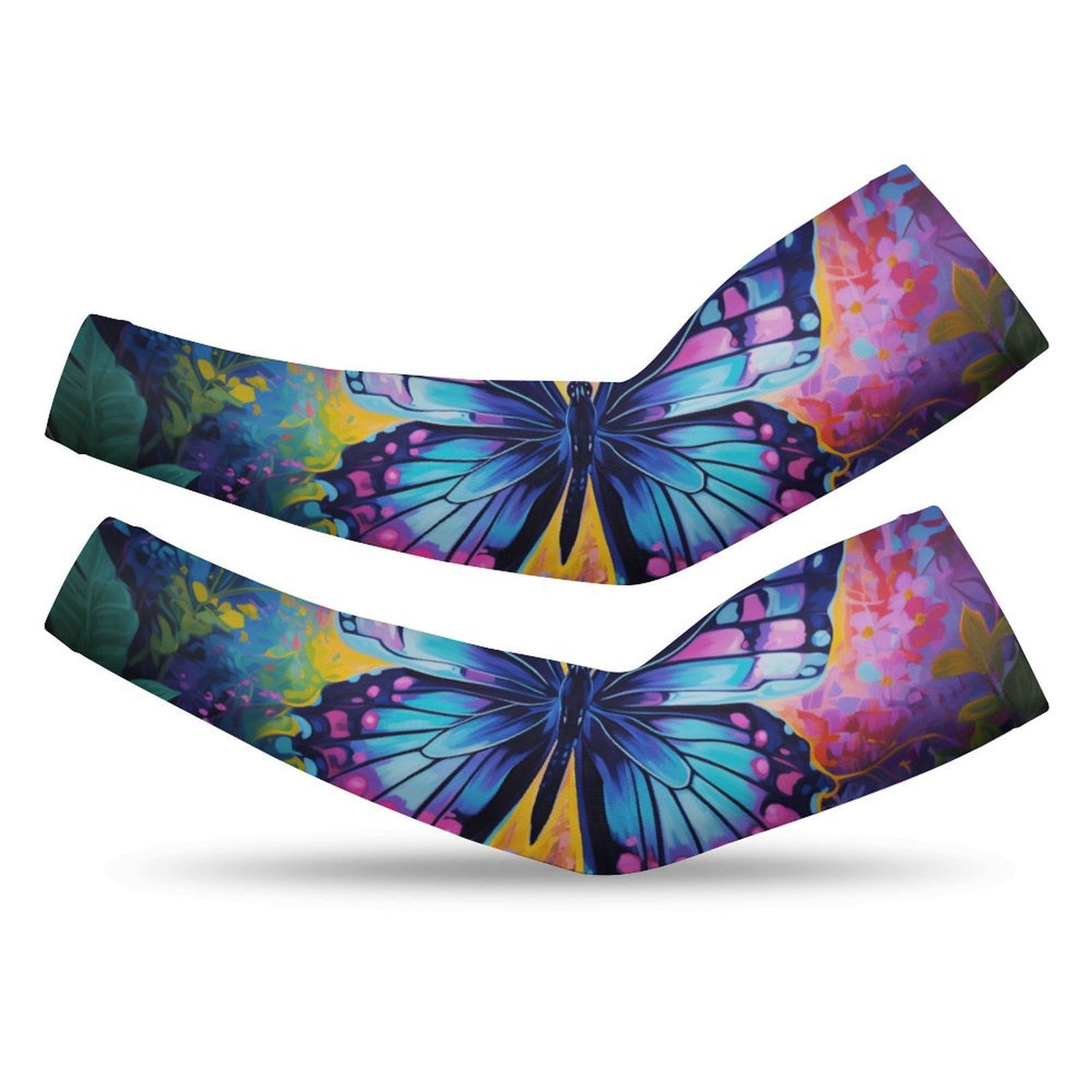 Wildflowers Butterfly Gardening Sleeves Farm Sun Protection Arm Cooling ...