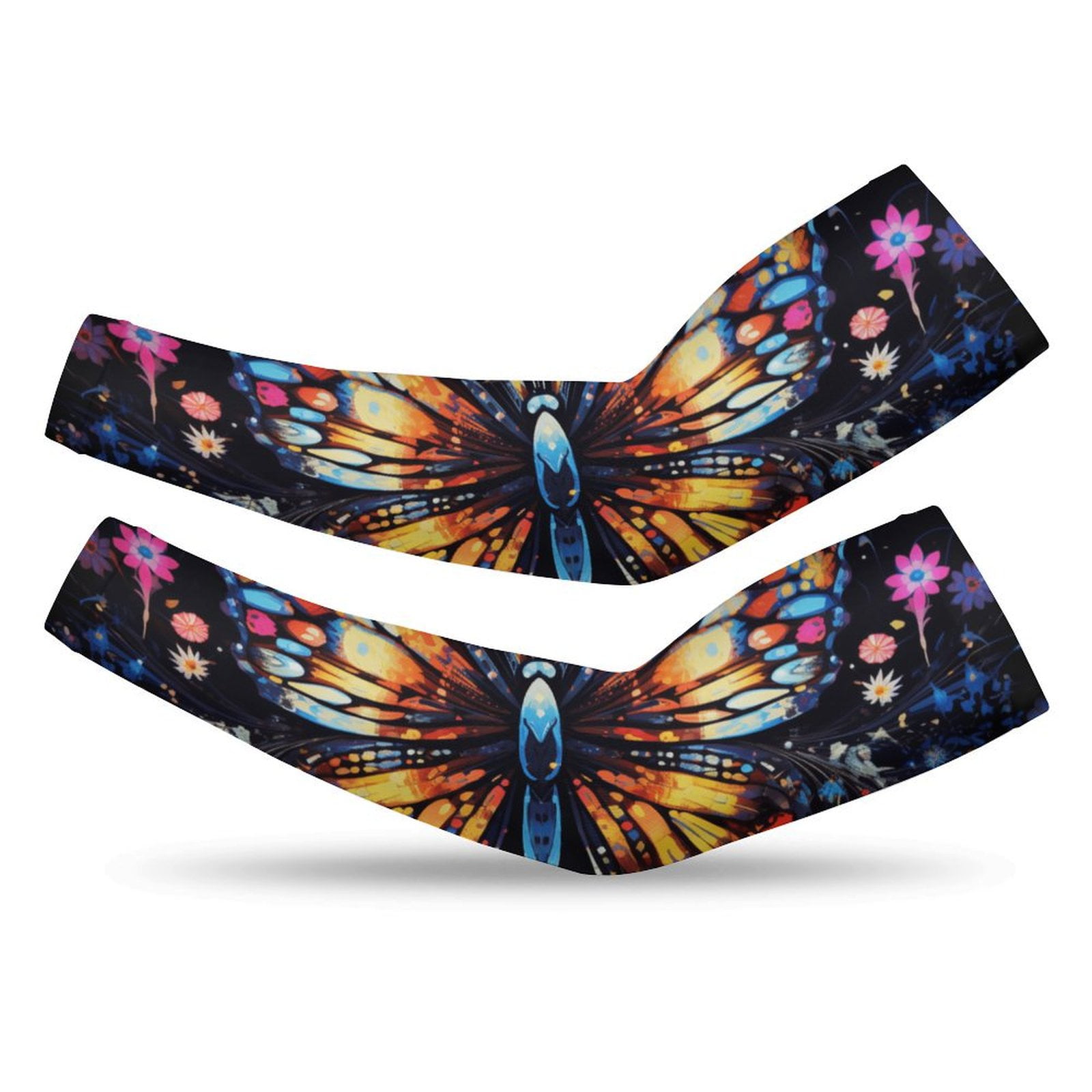 Wildflowers Butterfly Gardening Sleeves Farm Sun Protection Arm Cooling ...