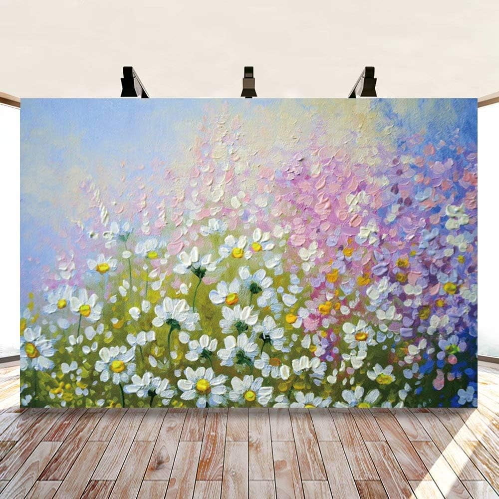 Wildflowers Colorful Oil Painting Backdrops for Photography Natural ...