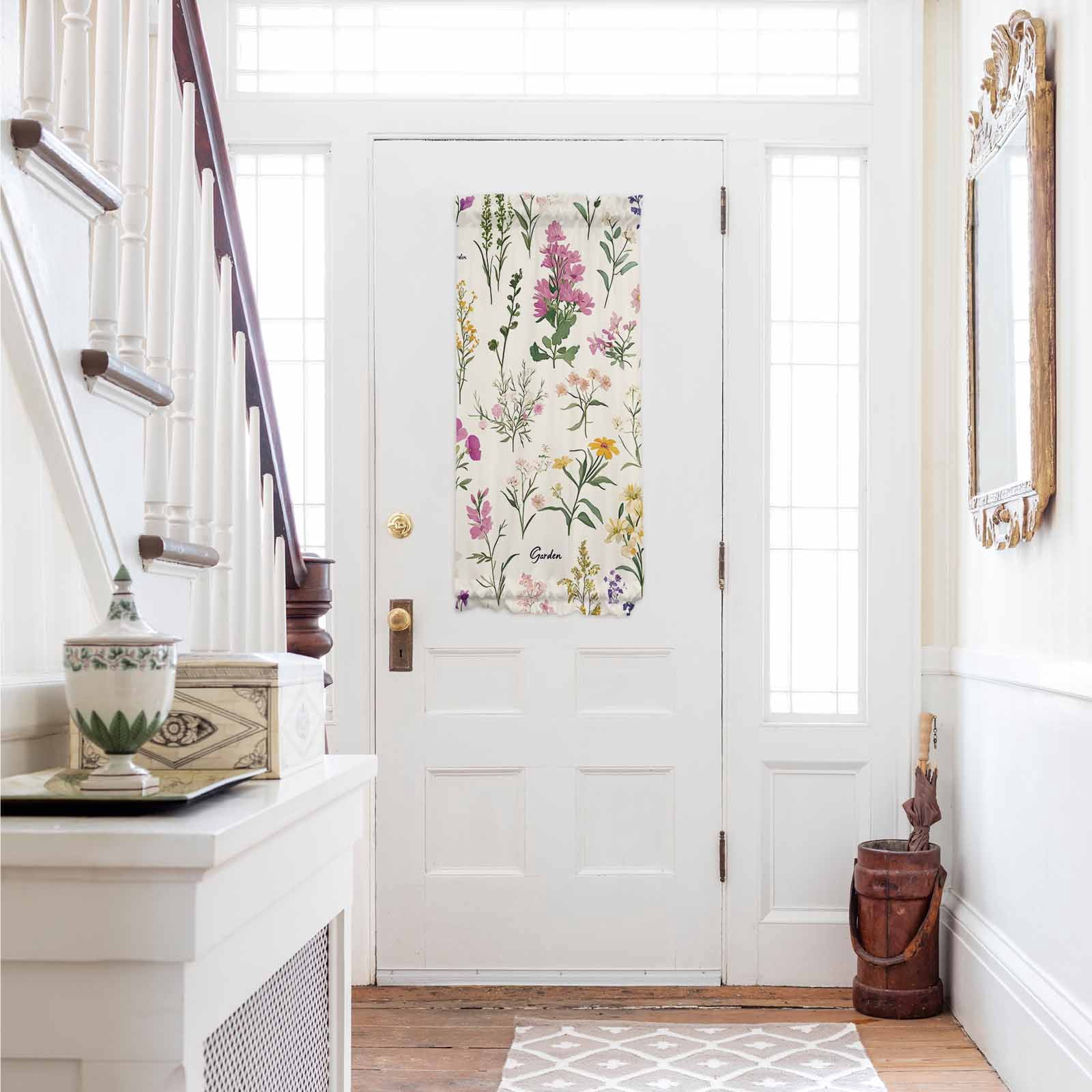 Wildflowers Door Curtains for Door Window, French Sidelight Front Back ...