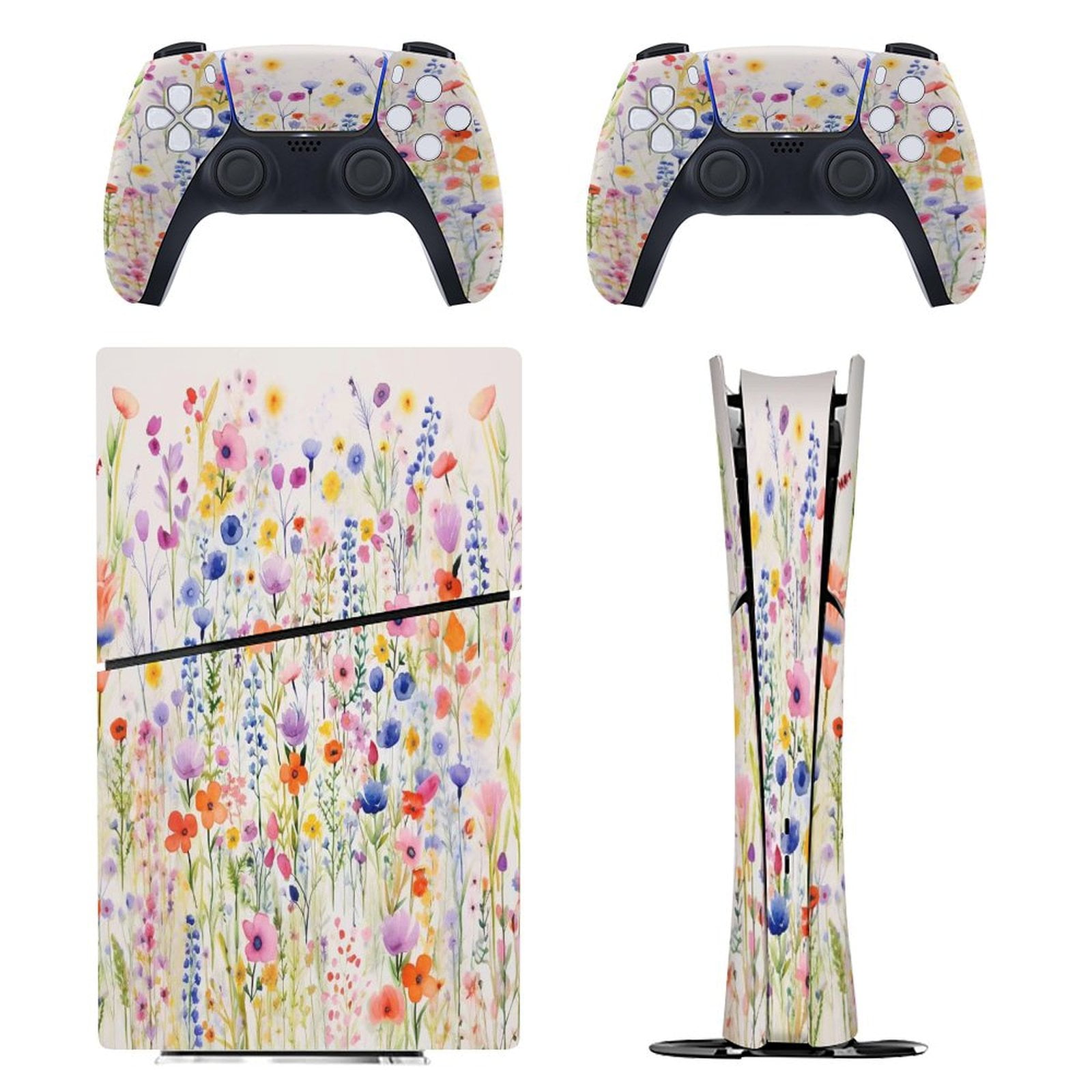 Wildflowers Floral Colorful PS5/PS5 Slim Digital Disc Skin Sticker For ...