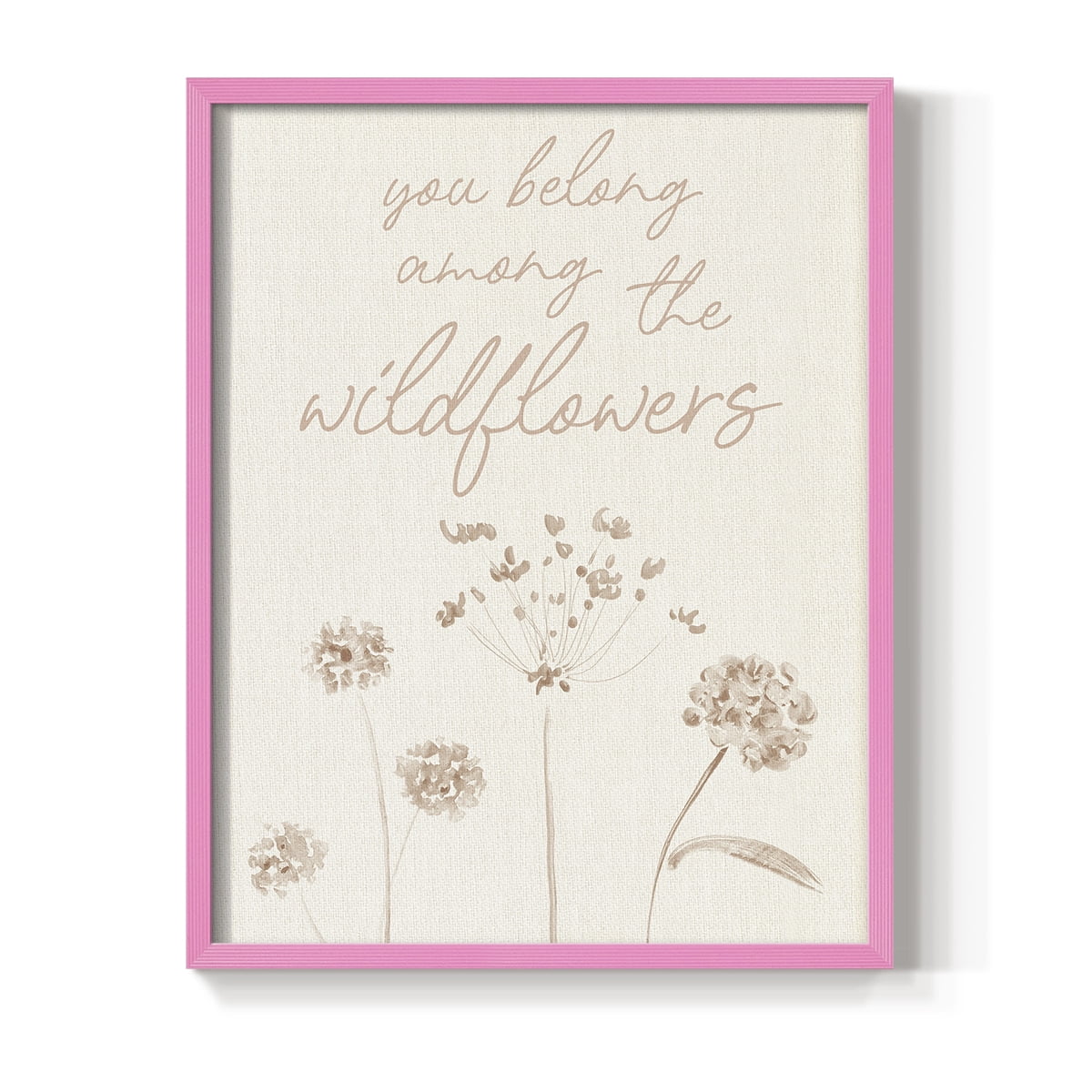 Wildflowers Framed Print - Solid Wood in Single Picture Frame Solid ...