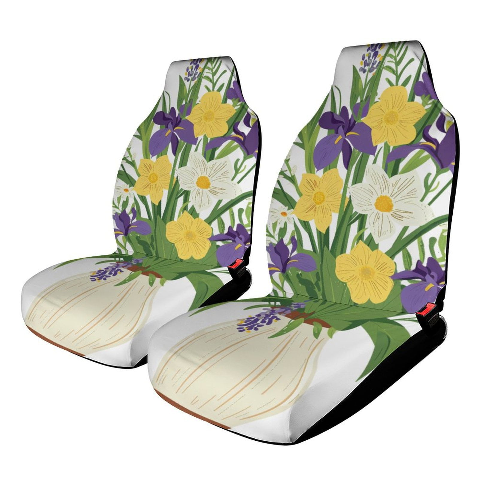 Wildflowers In A Vase 2 Automotive Seat Covers with Storage Pockets ...