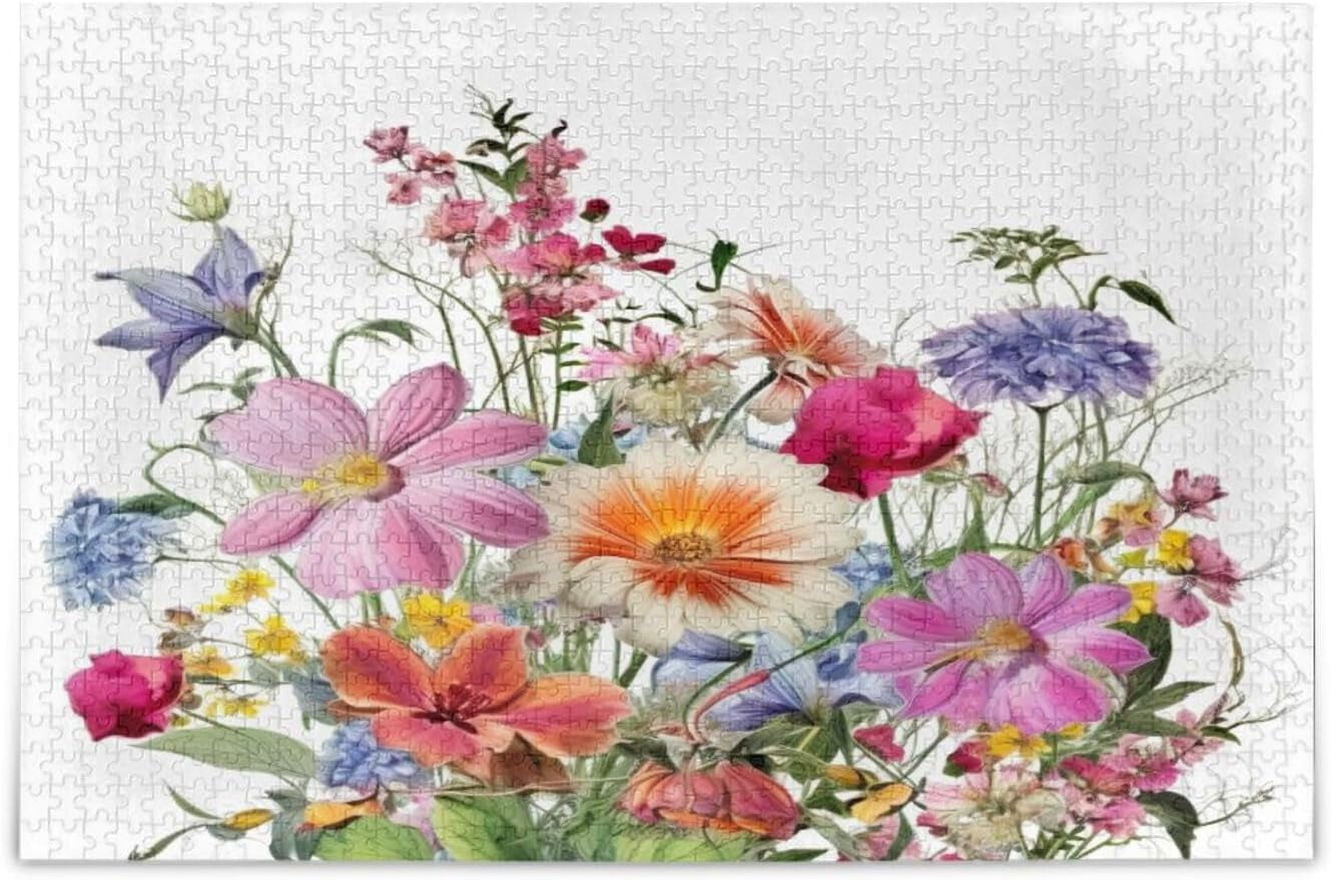 Wildflowers Jigsaw Puzzles for Adults 1000 Pieces, Die-Cut Puzzle ...