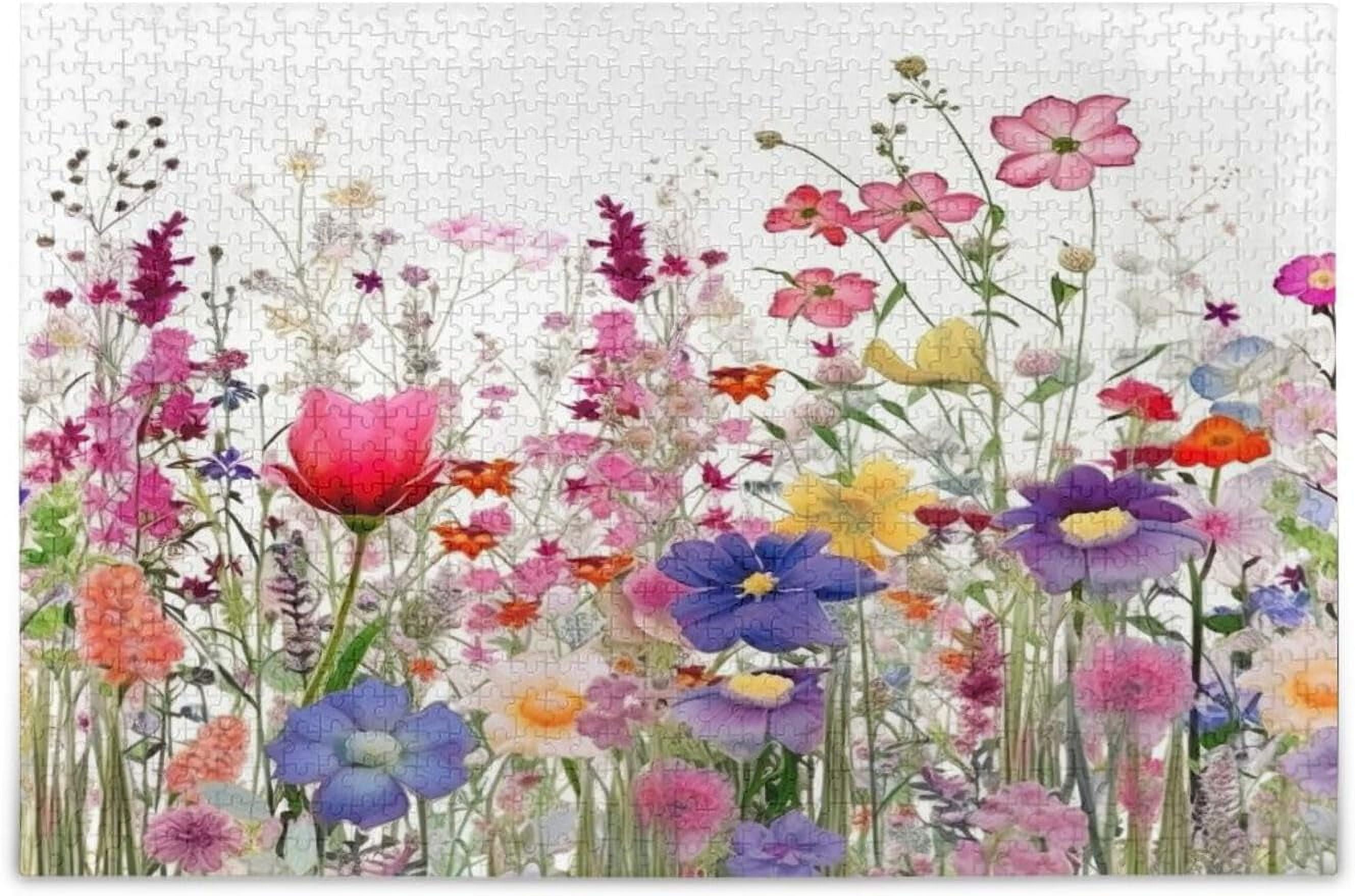 Wildflowers Jigsaw Puzzles for Adults 1000 Pieces, Die-Cut Puzzle ...
