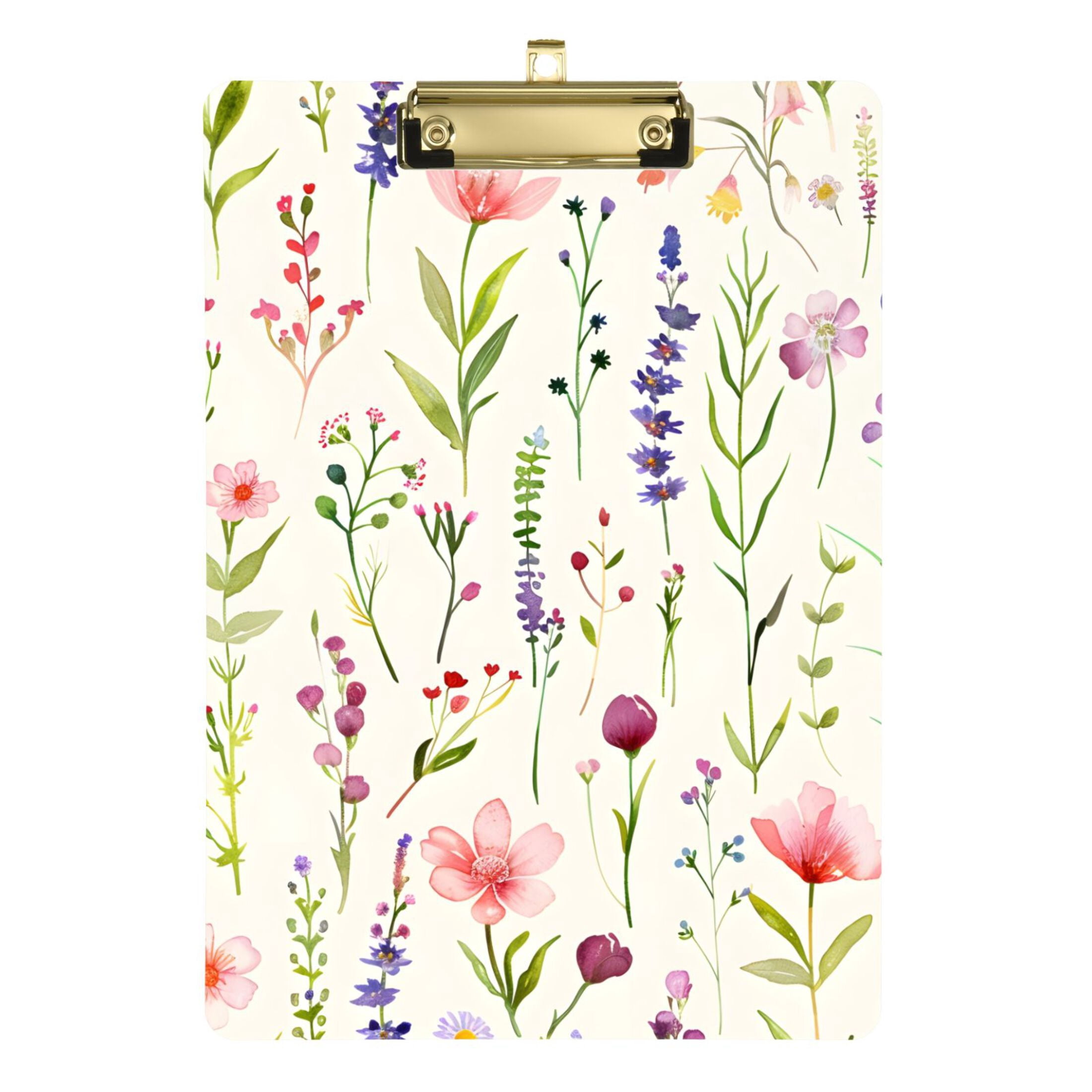 Wildflowers Leaves Soft Color Acrylic Clipboard Drawing Board Clipboard ...