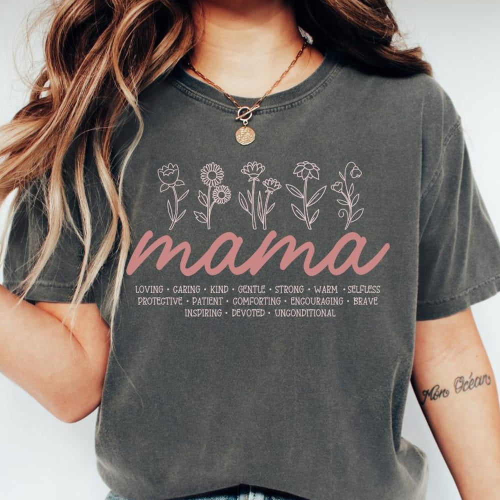 Wildflowers Mama Shirt, Mother Definition Tee, Mom T-Shirt, Botanical ...
