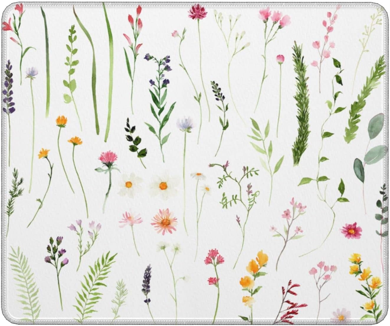 Wildflowers Mouse Pad Cute Flower Mouse Pads for Desk with Non-Slip ...