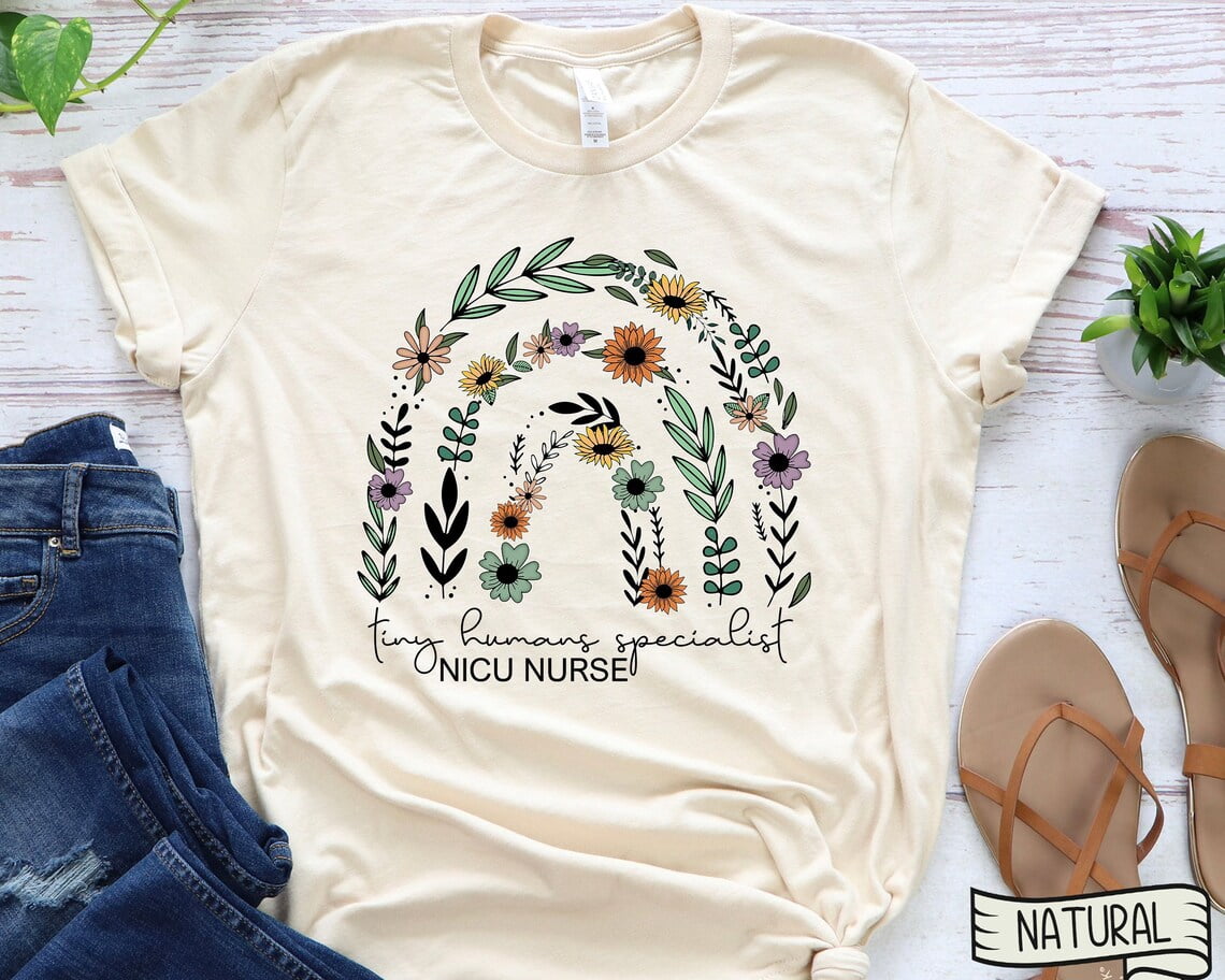 Wildflowers Nicu Nurse Shirt Nicu Nurse Shirt Gift For Nicu Nurse Shirt ...