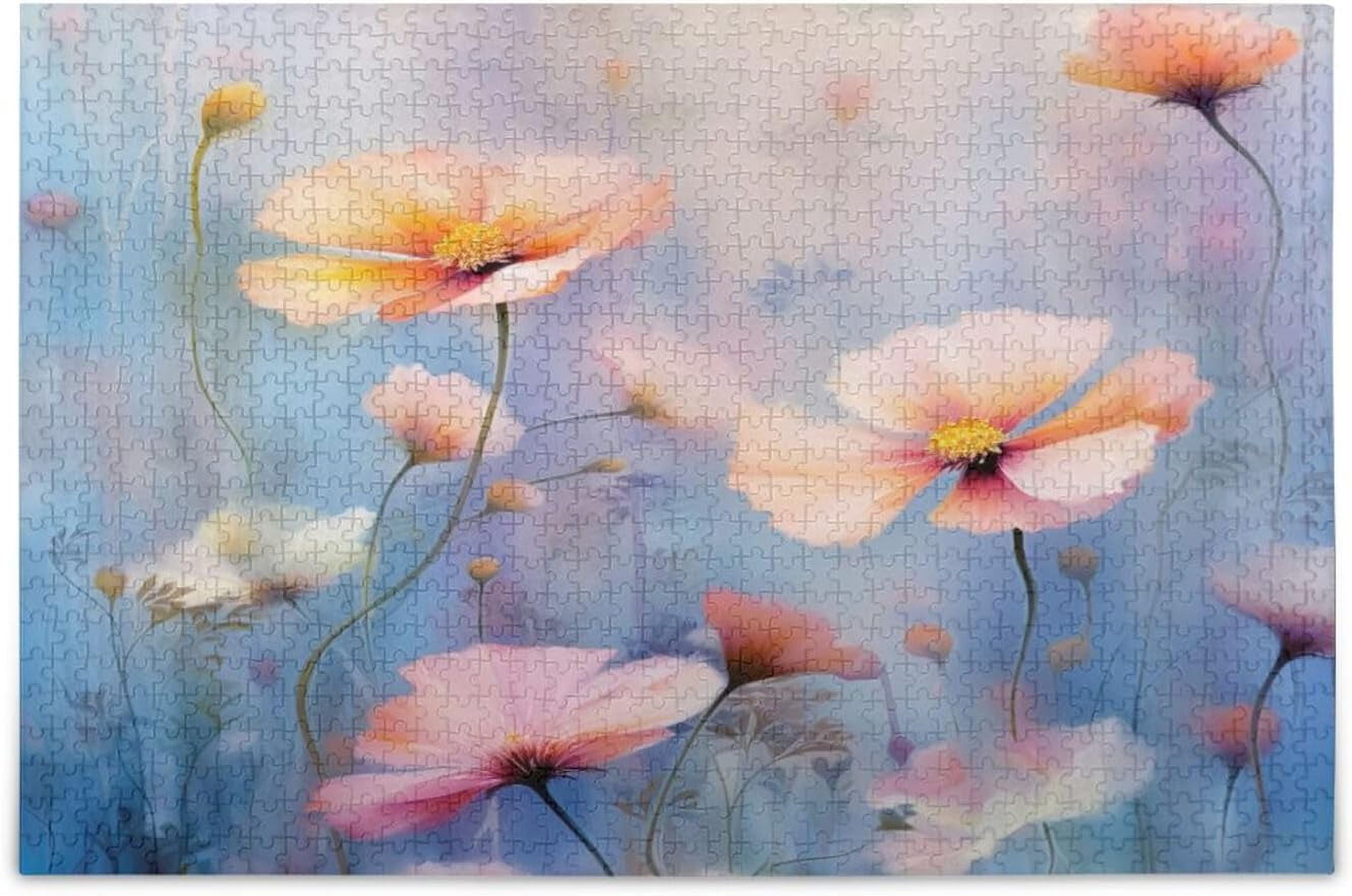 FREEAMG Wildflowers Painting Jigsaw Puzzles for Adults 1000 Piece ...