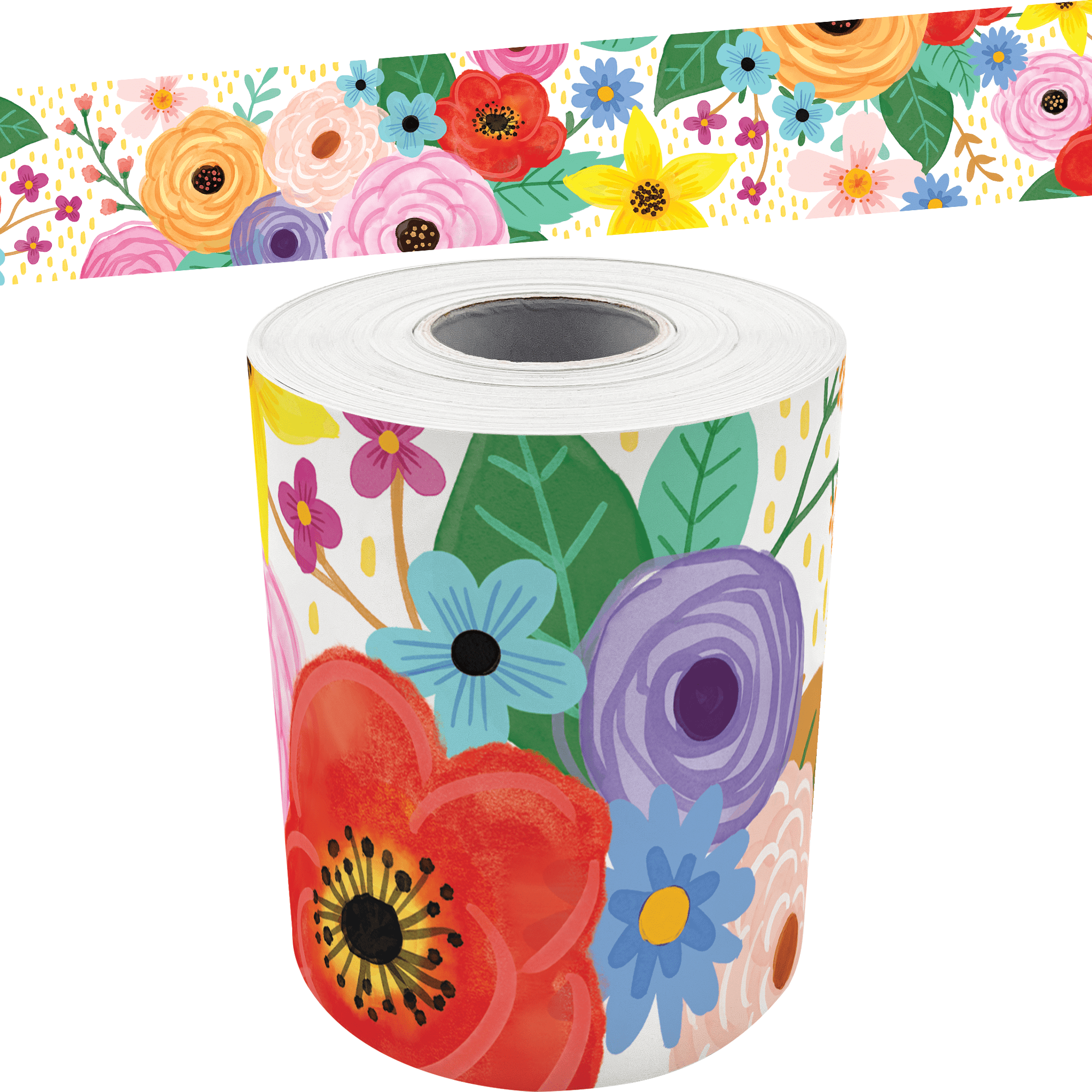 Wildflowers Straight Rolled Border Trim - Walmart.com