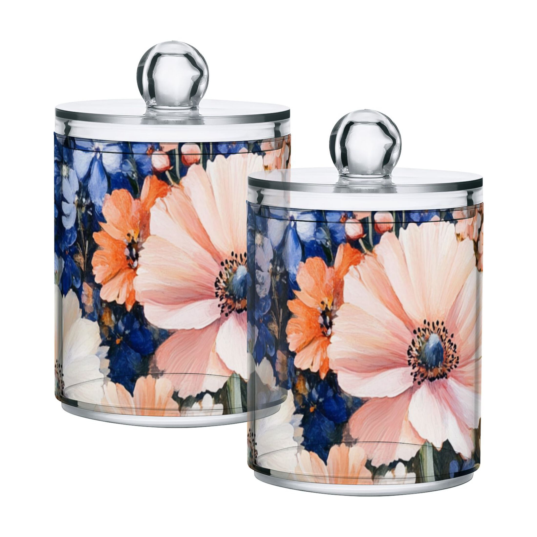 Wildflowers in Different Colors Translucent Plastic Cans Storage ...