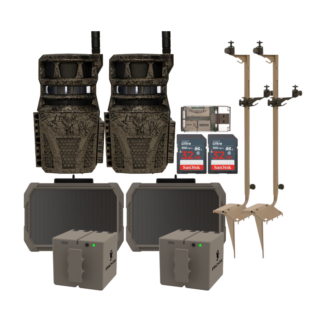 Wildgame Innovations Orbit 360-Degree Trail Camera (2-Pack) Bundle with ...