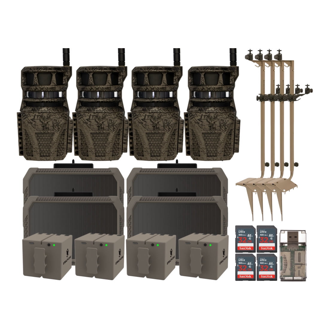 Wildgame Innovations Orbit 360-Degree Trail Camera (4-Pack) Bundle with ...