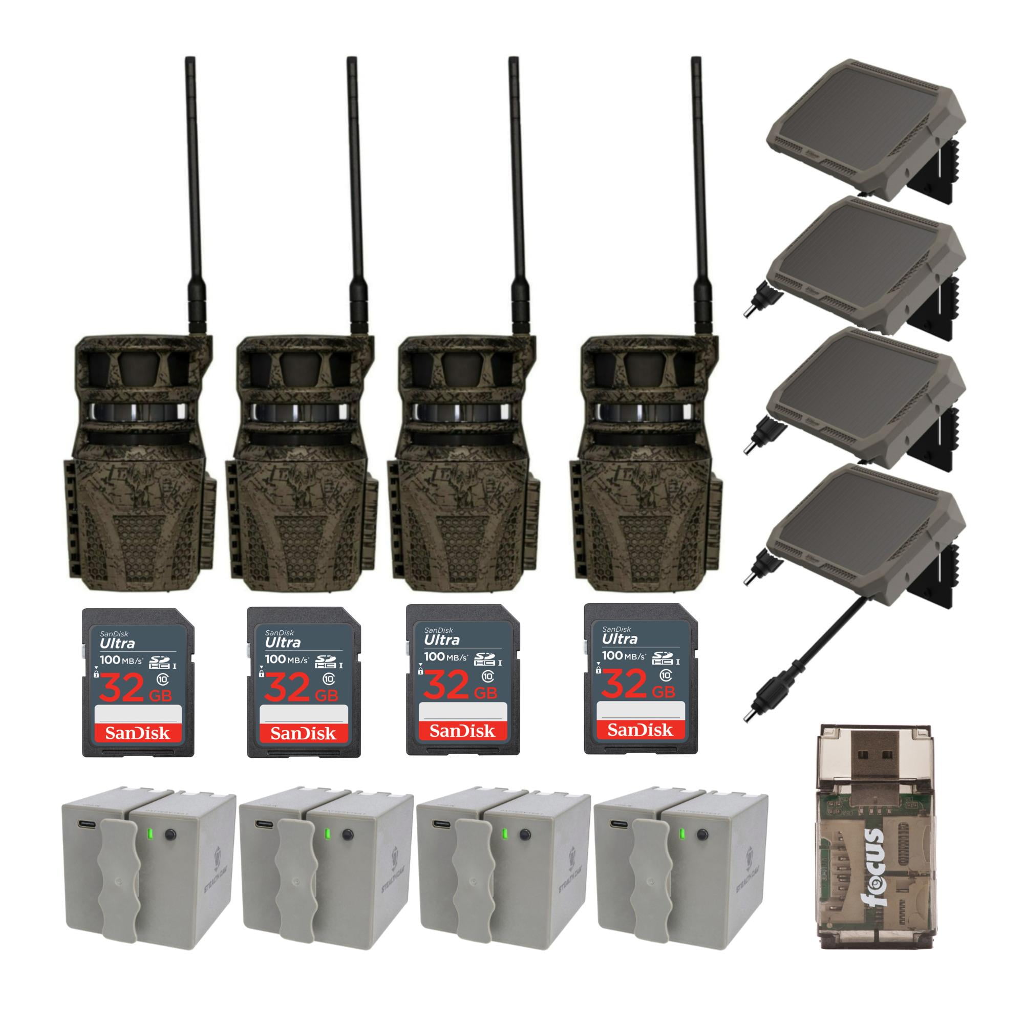 Wildgame Innovations Orbit 360-Degree Trail Camera (4-Pack) Bundle with ...