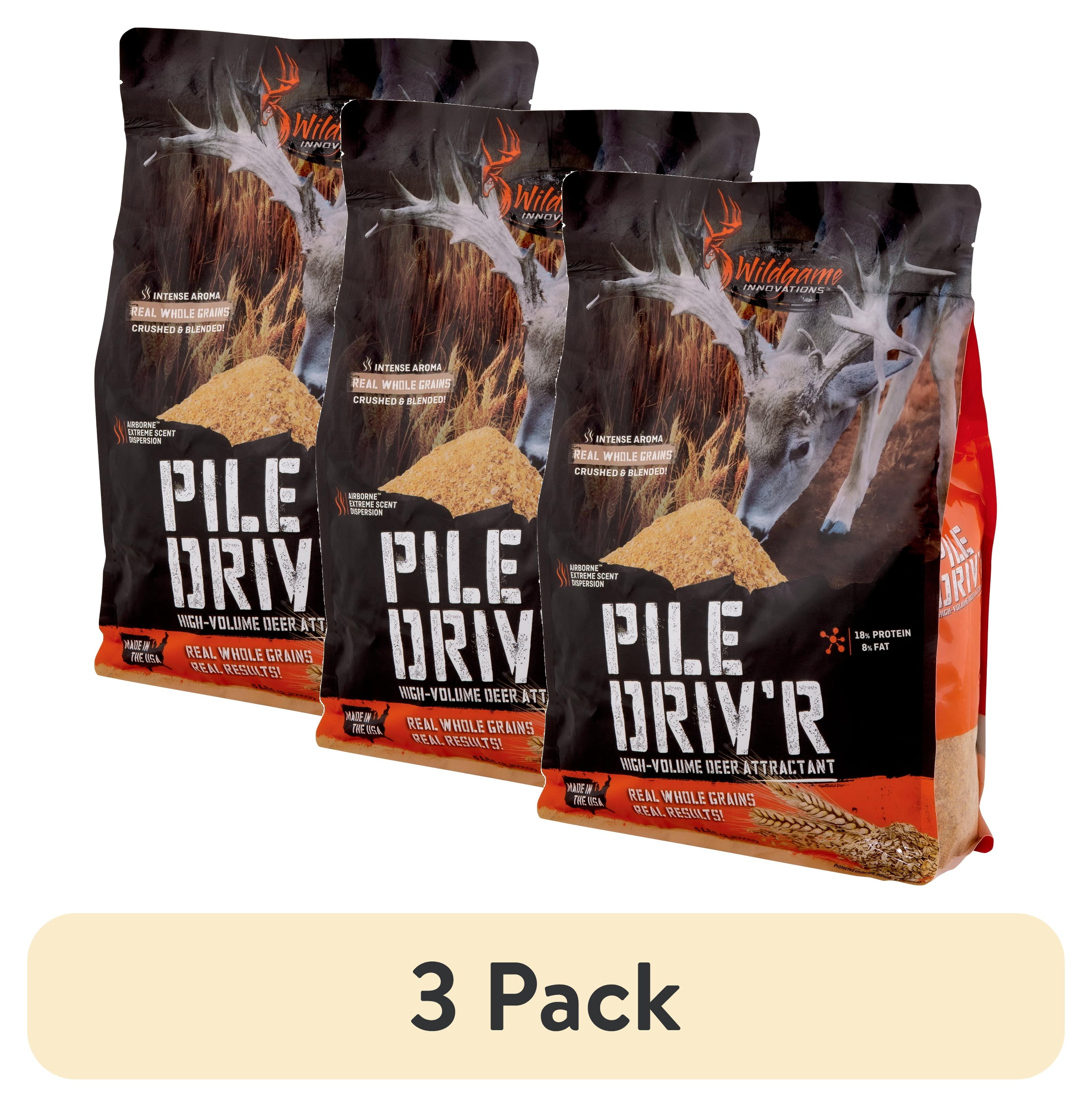 (3 pack) Wildgame Innovations Pile Driver 5 lb Bag Powder Deer ...