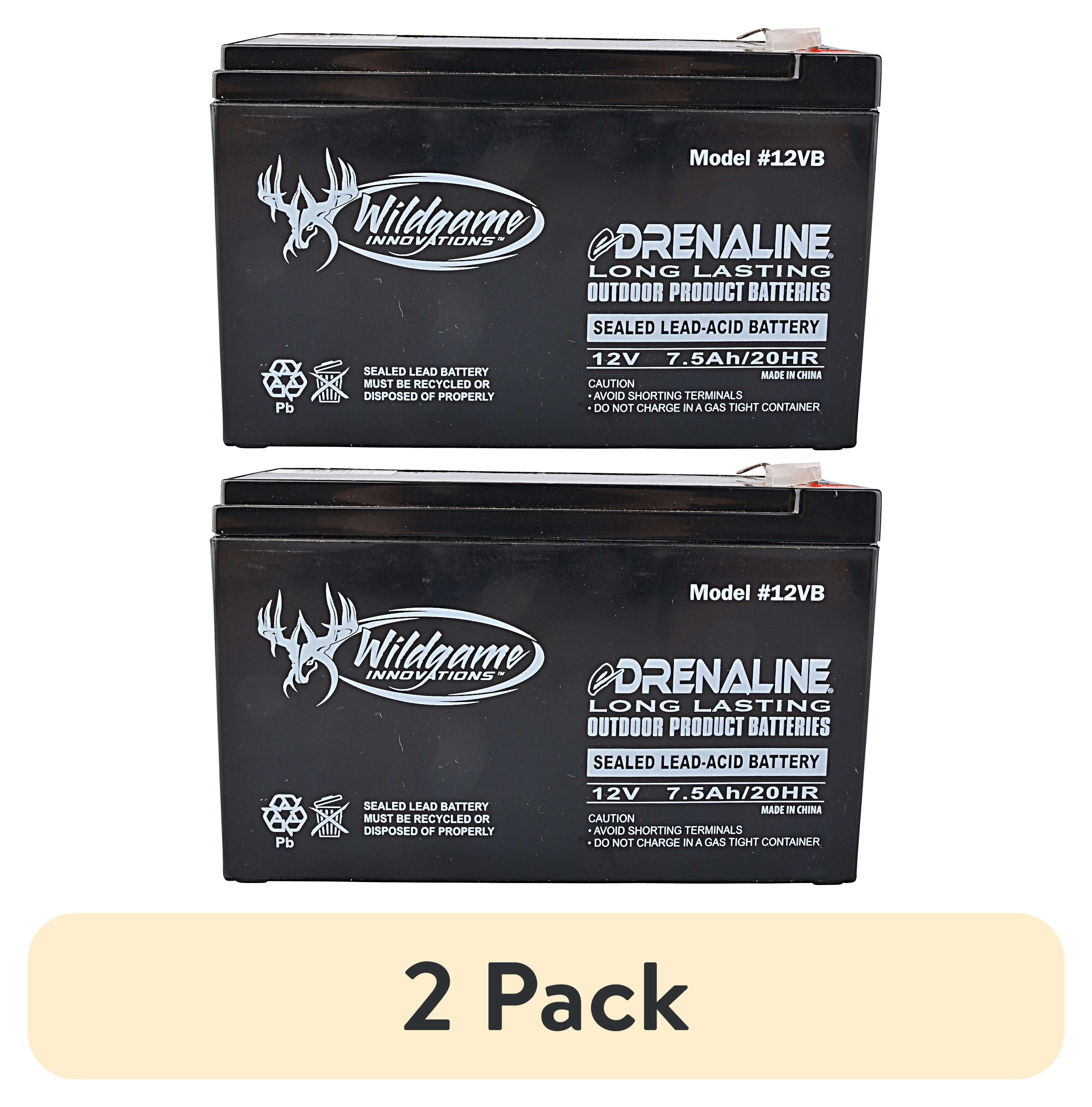 (2 pack) Wildgame Innovations 12V Edrenaline Rechargeable Battery for ...