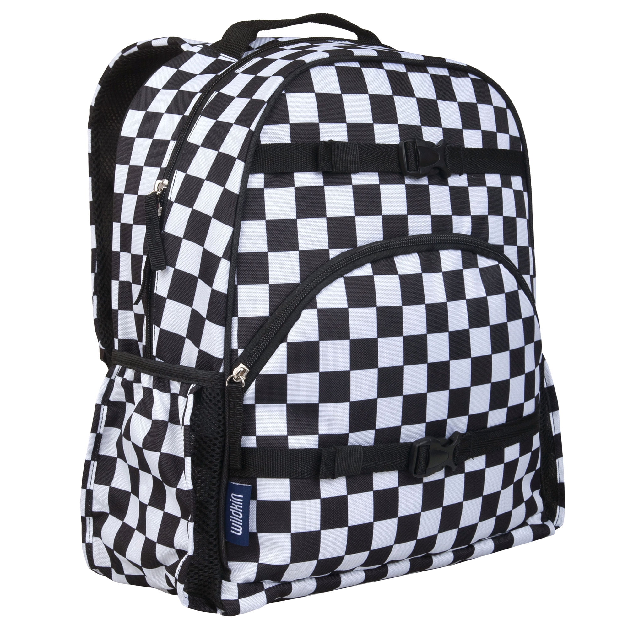 Wildkin Kids Black and White Checkered ECO rPET Next Gen Backpack - 17 ...