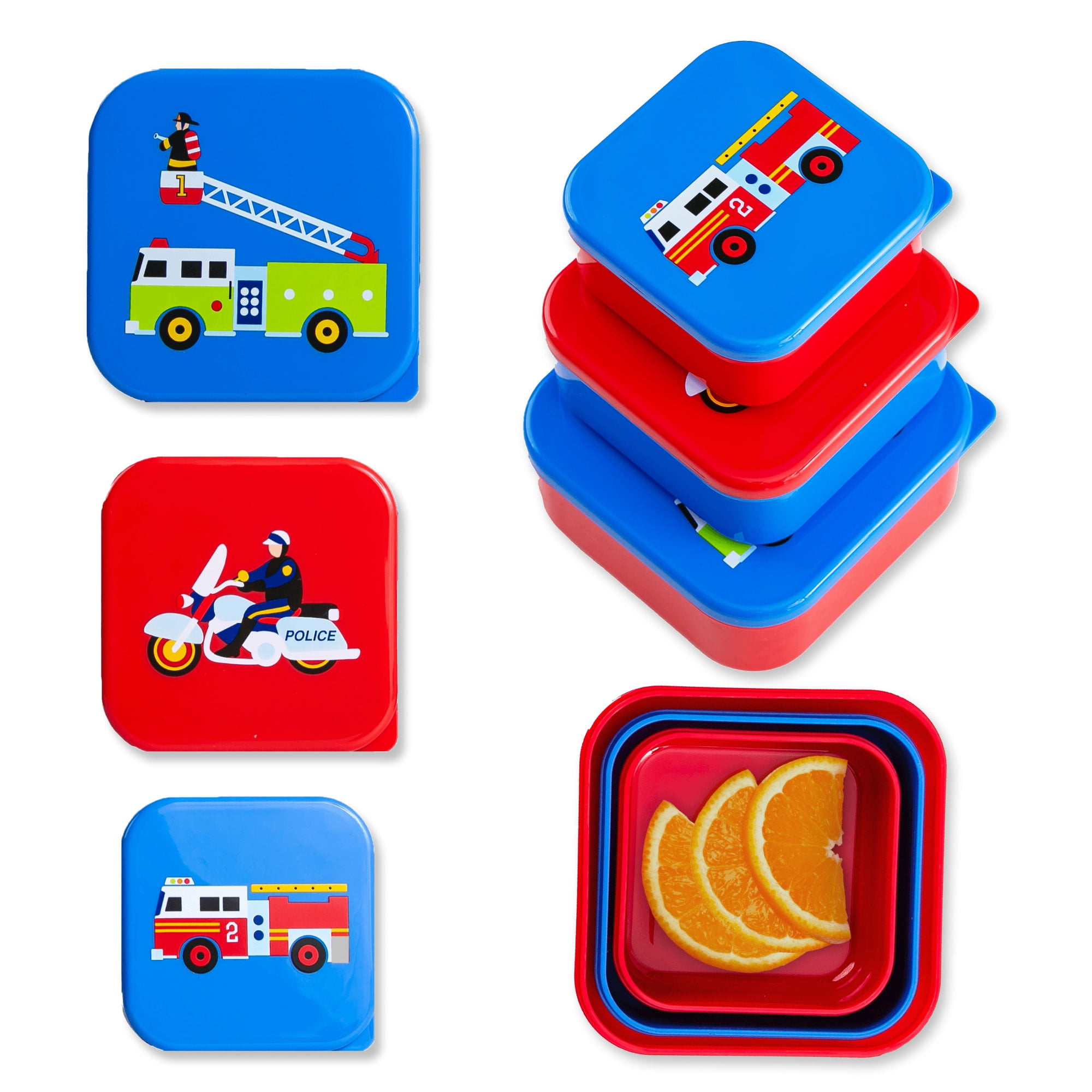 Wildkin Kids Nested Snack Containers for Boys & Girls (Heroes ...