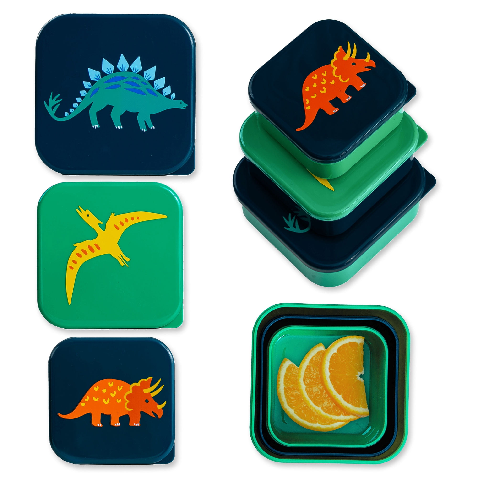 Wildkin Kids Nested Snack Containers for Boys & Girls (Jurassic ...