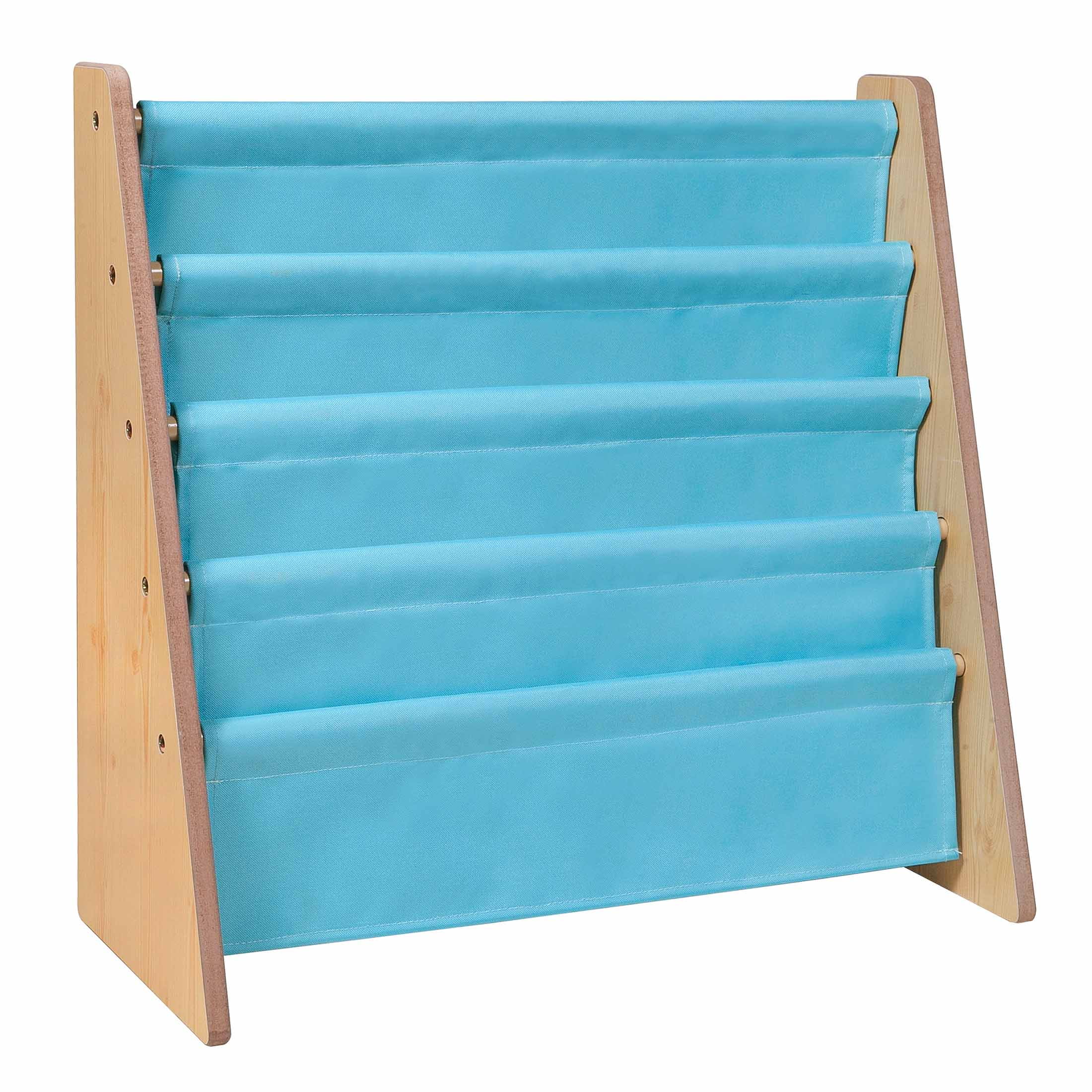 Wildkin Kids Sling Book Shelf - Natural w/ Aqua - Walmart.com
