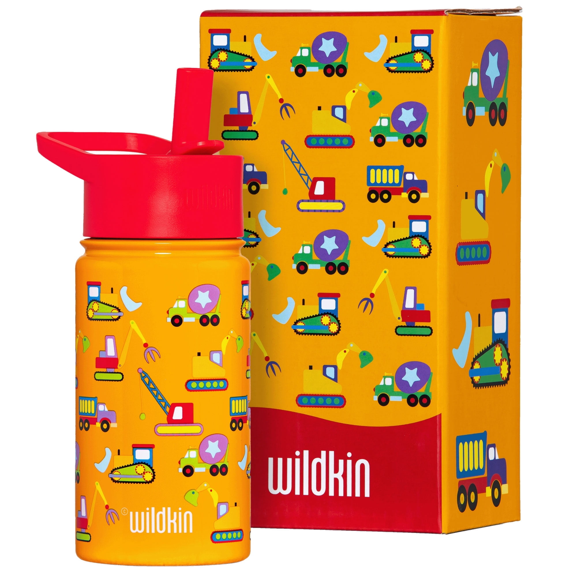Wildkin Kids 14oz Stainless Steel Water Bottle, BPA-Free, Leakproof ...