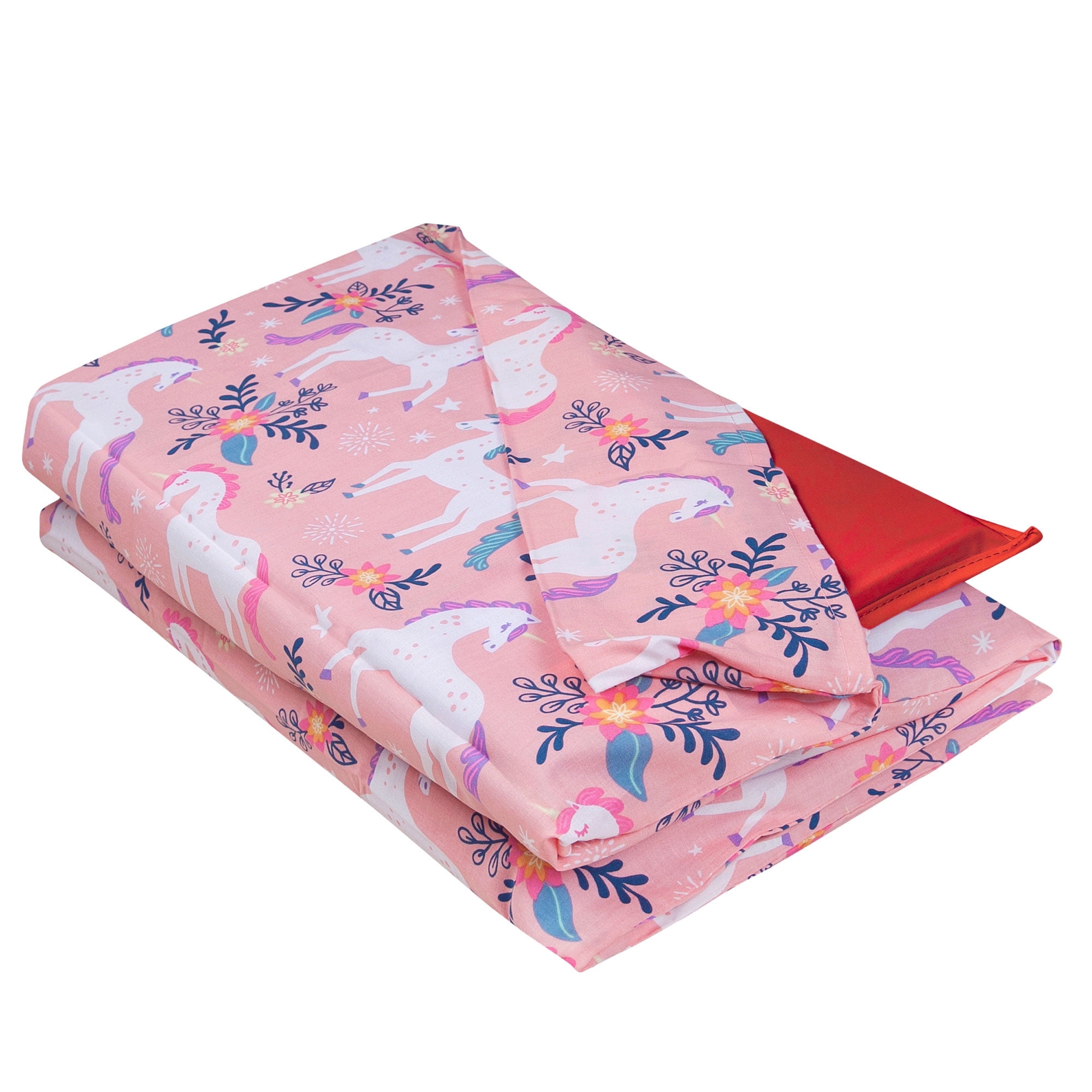 Wildkin Magical Unicorns Rest Mat Cover, 100% Cotton, Pink, Fits 48 ...