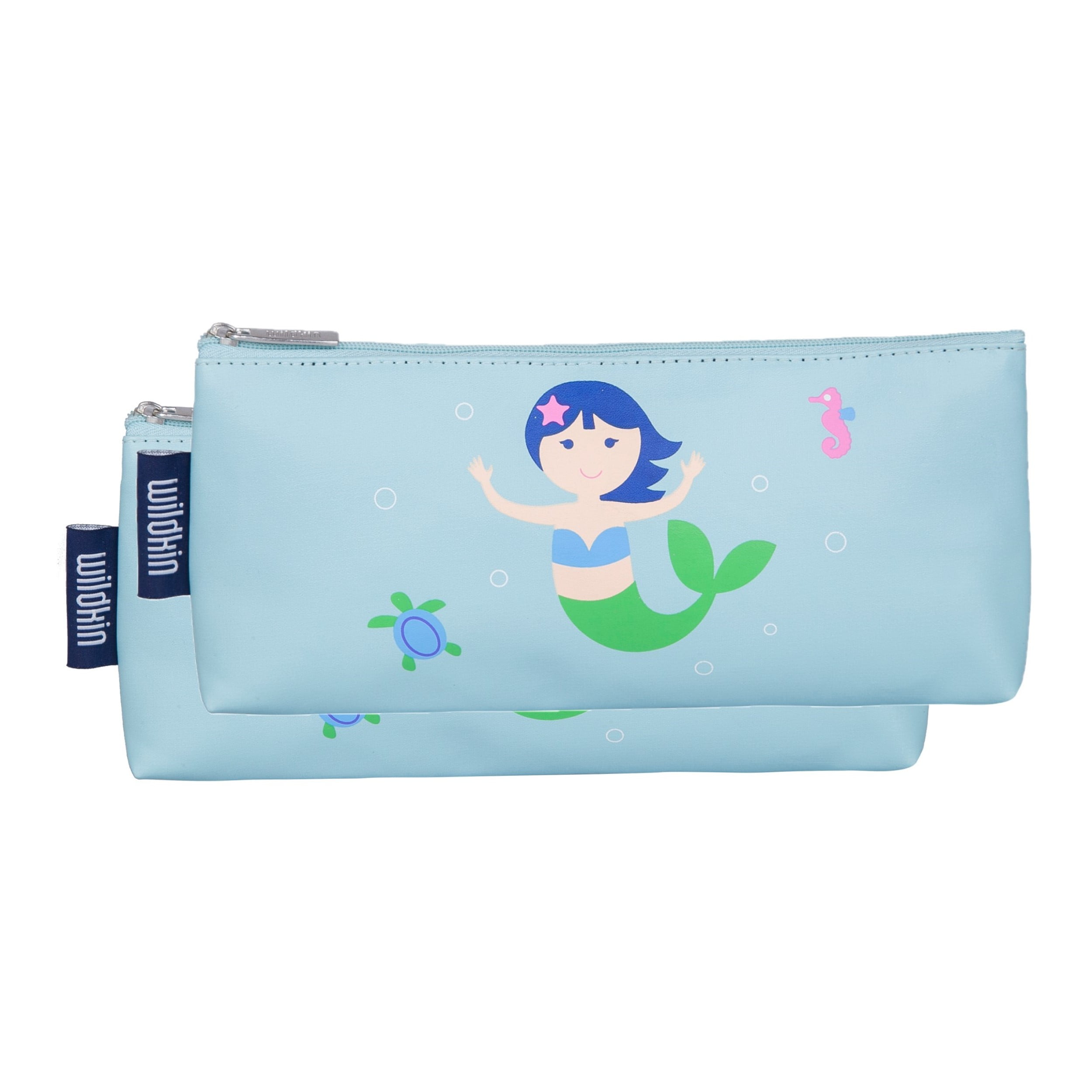 Wildkin Mermaids Child, Toddler Pencil Pouches in Blue for Girls ...